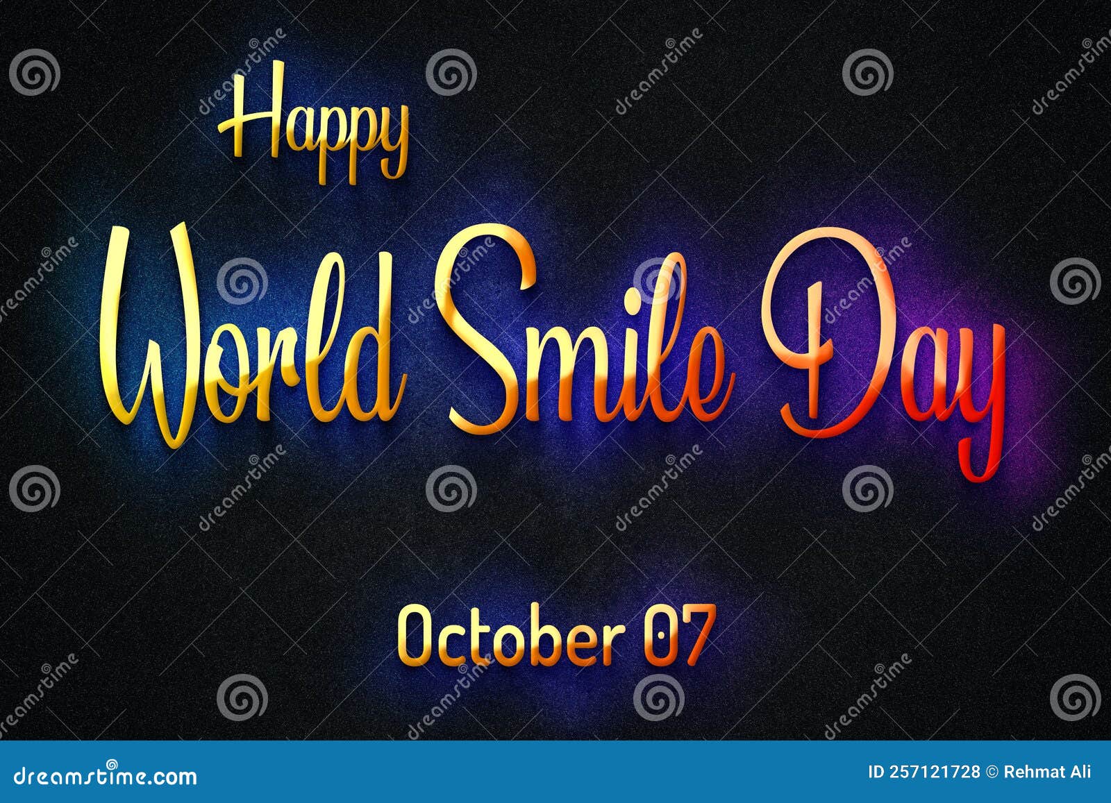 Happy World Smile Day, October 07, Empty Space for Text, Copy Space ...