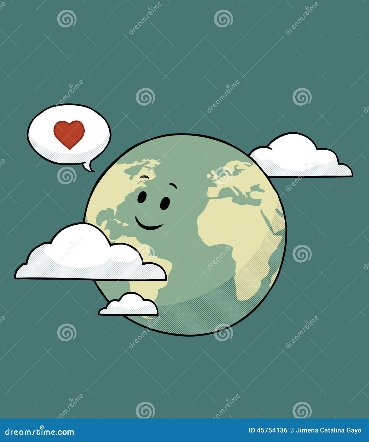 Happy world stock illustration. Illustration of drawing - 45754136