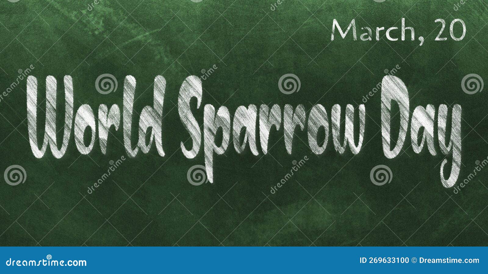 Happy World Sparrow Day, March 20. Calendar of March Chalk Text Effect ...