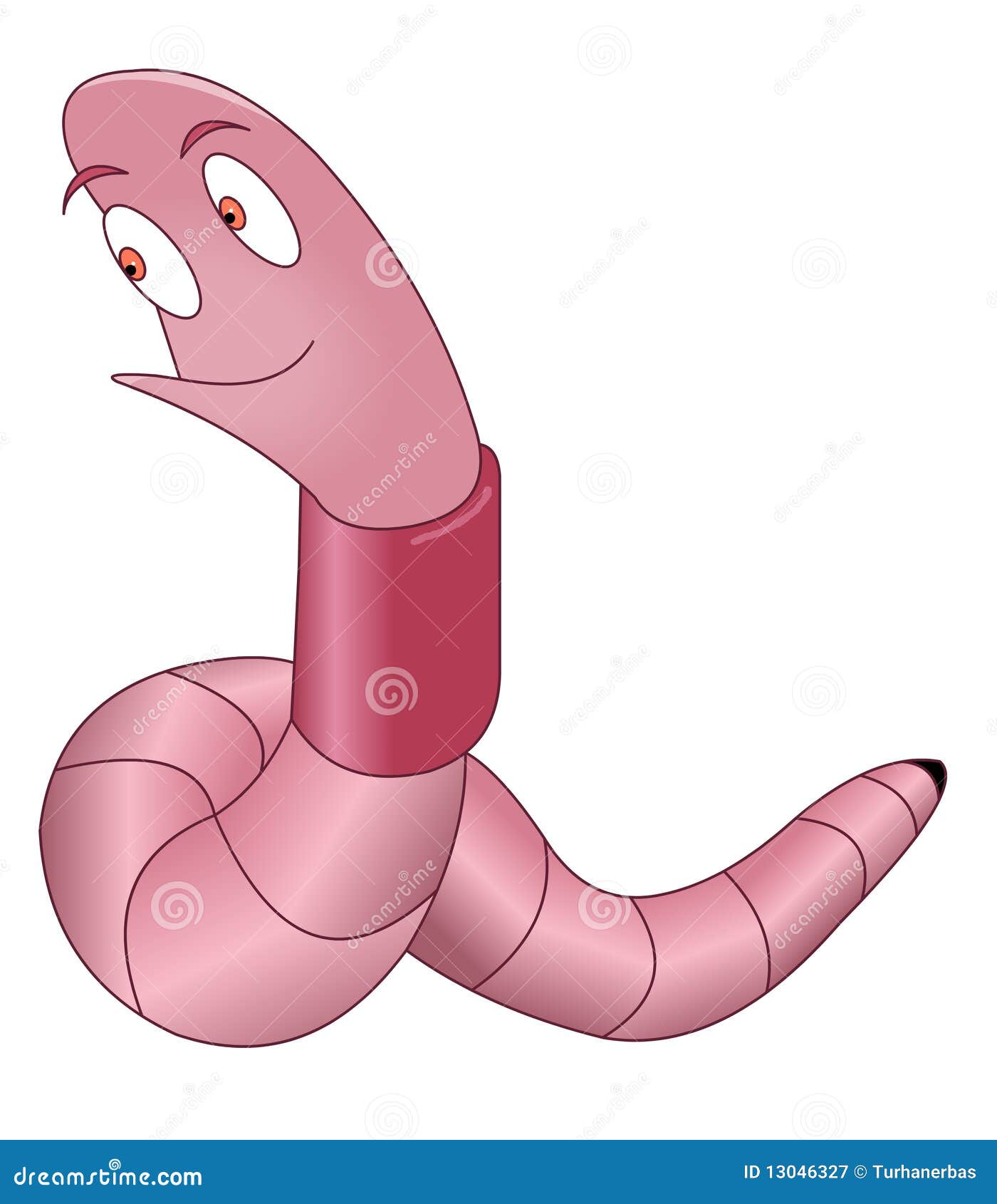 Happy worm stock vector. Illustration of earth, isolated - 13046327