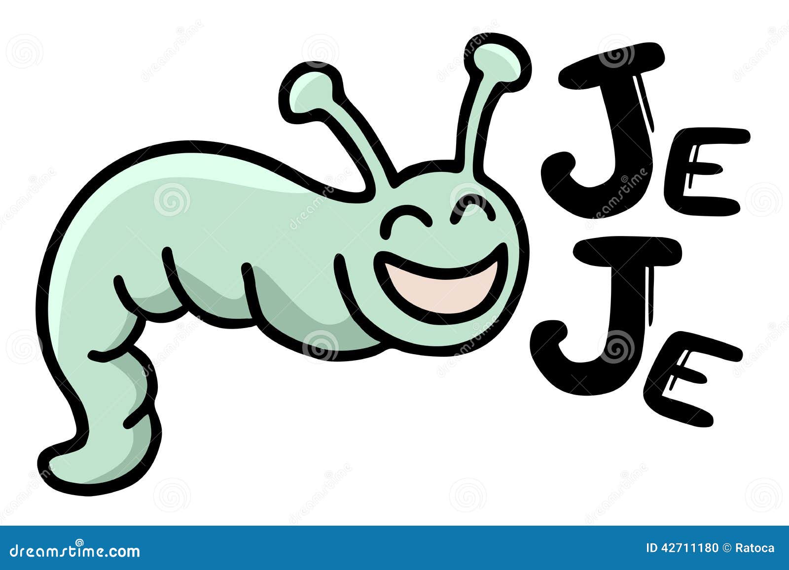Happy Worm Coming Out Of A Hole In An Apple Cartoon Vector ...