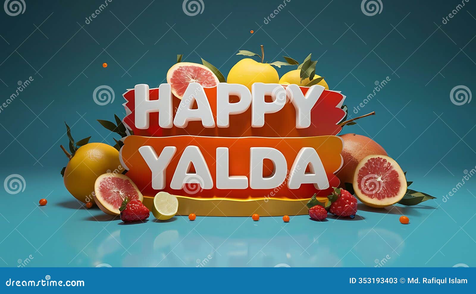 Happy Yalda Night Festival Colourful Greeting Card Illustration ...