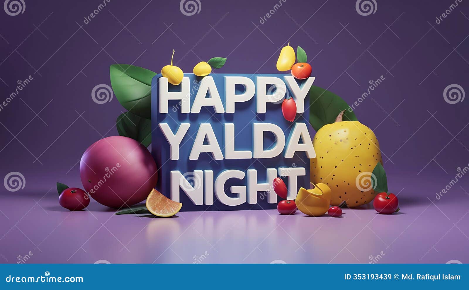 Happy Yalda Night Festival Colourful Greeting Card Illustration ...