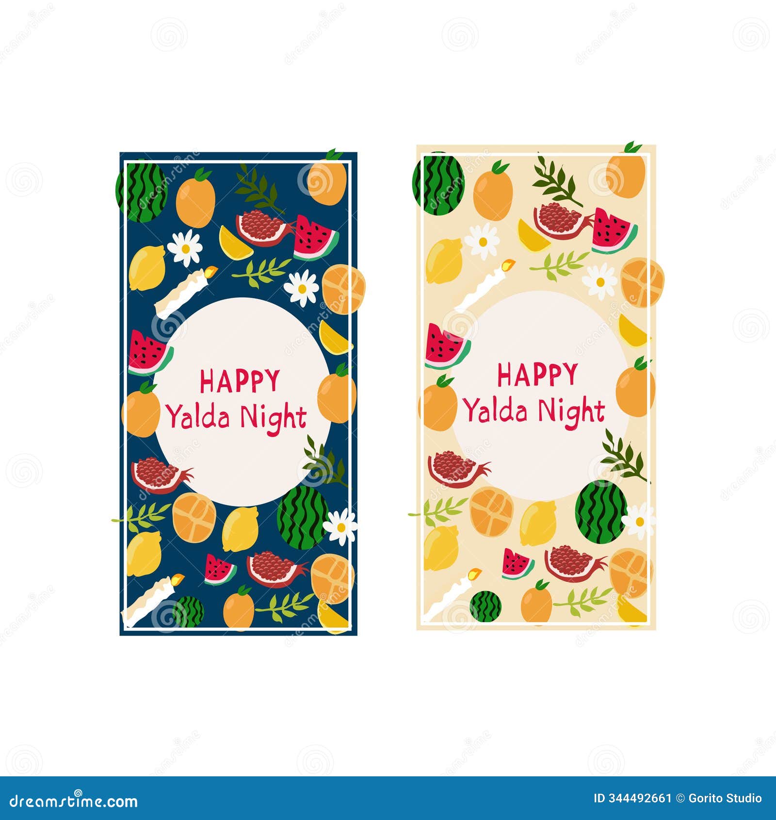 Happy Yalda Night Festival Colourful Greeting Card Illustration ...