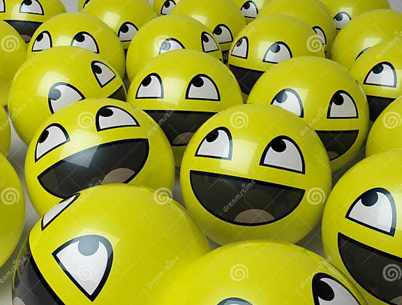 Happy yellow faces stock illustration. Illustration of friendly - 11222421