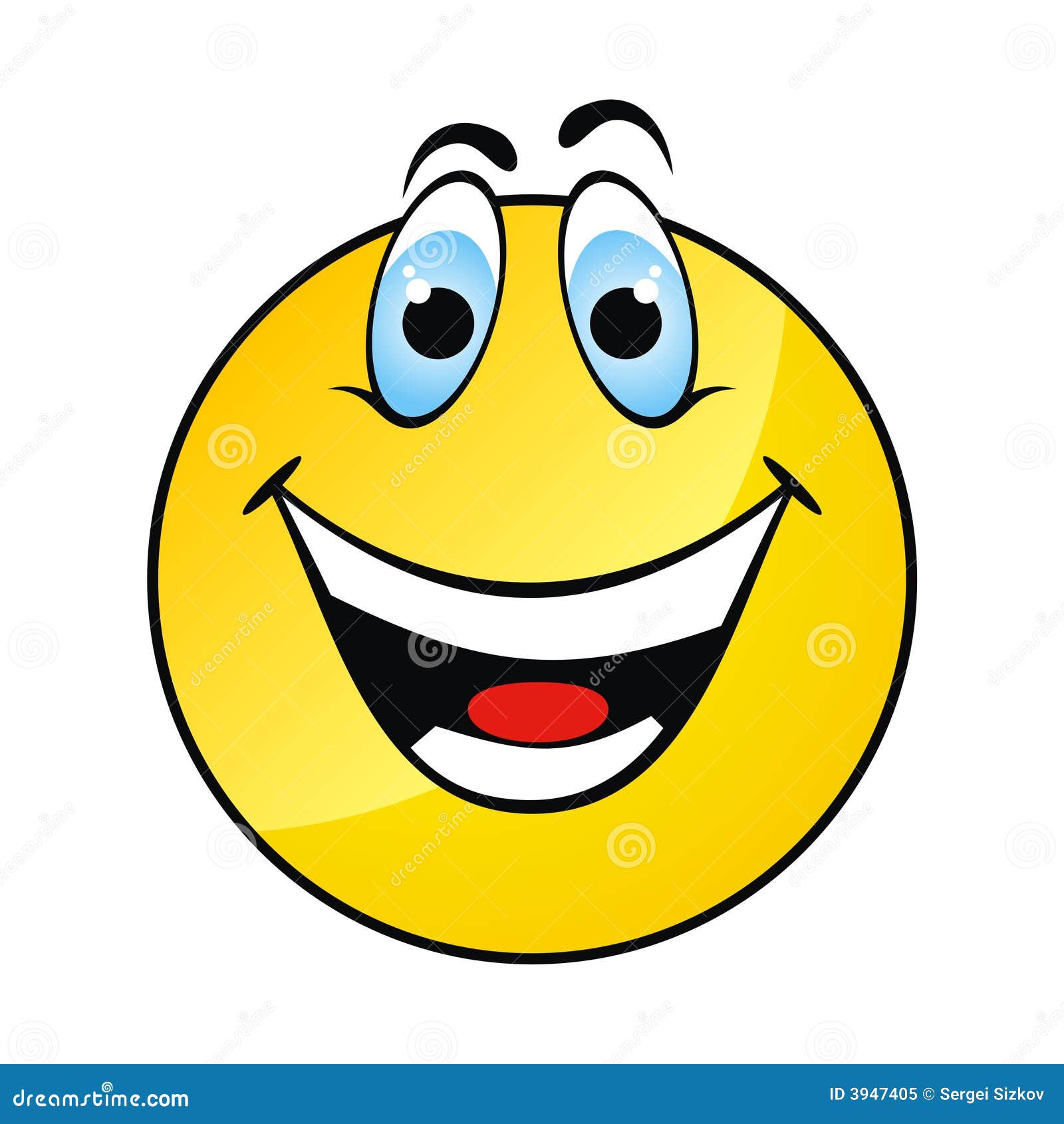 Happy yellow smile face stock vector. Illustration of welcome - 3947405