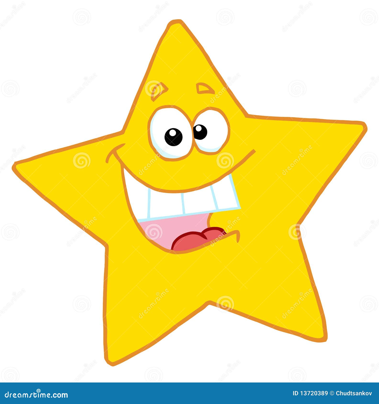 Happy Yellow Star Smiling Royalty Free Stock Images - Image: 13720389