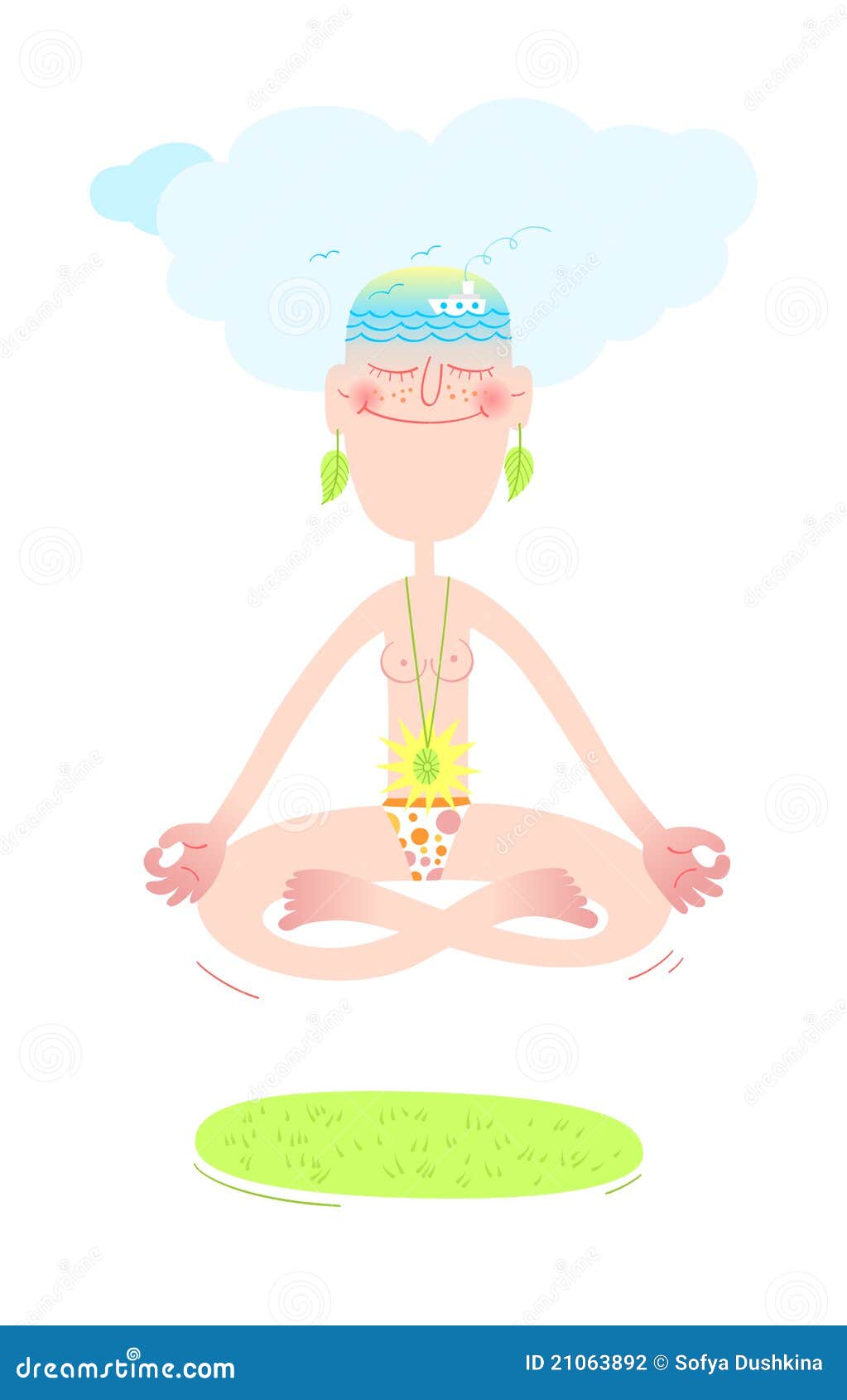 Happy yoga stock vector. Illustration of care, body, meditation - 21063892