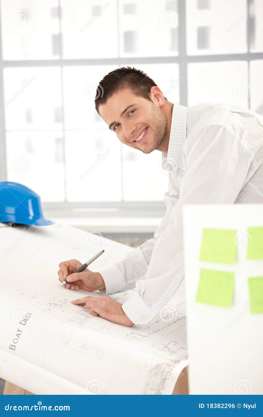 Happy Young Architect Working in Office Stock Photo - Image of designer ... Happy Young Architect Working in Office Stock Photo - Image of designer ...