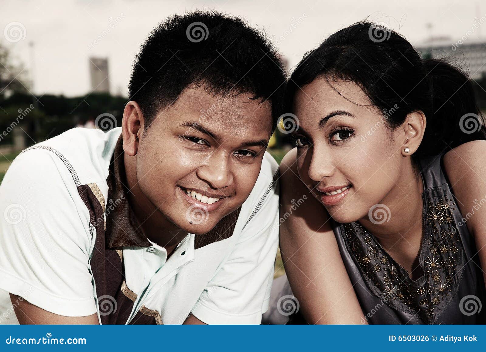 Happy Young Asian Couple stock photo. Image of natural - 6503026