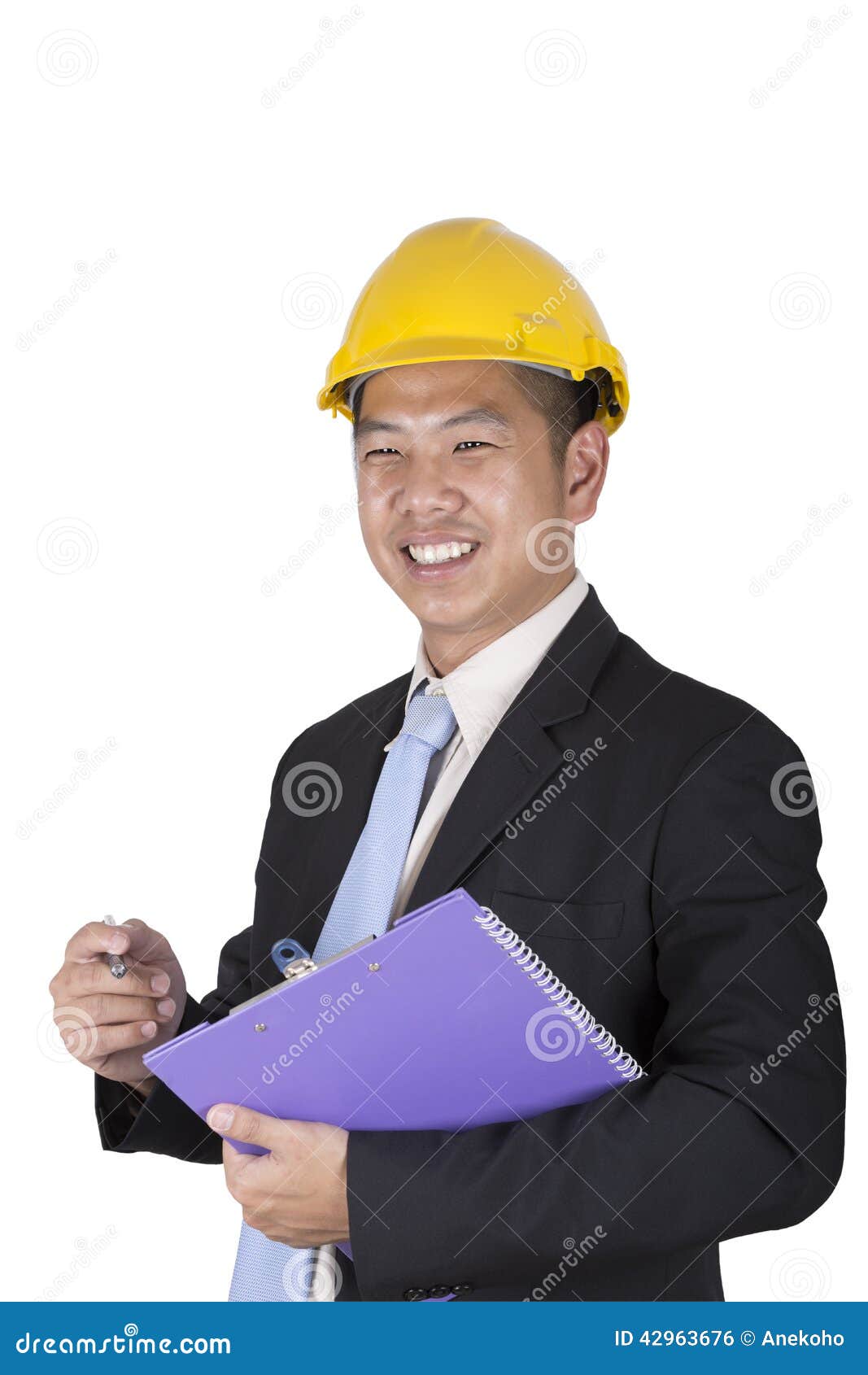 Happy young asian engineer stock photo. Image of beautiful - 42963676