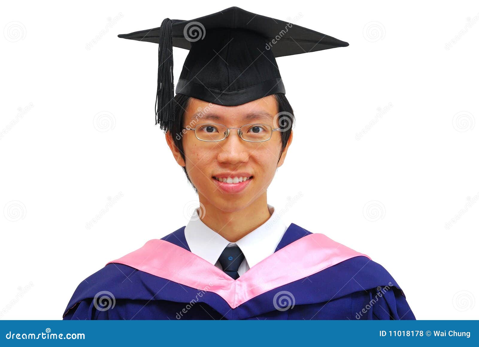 Happy, Young Asian Student Graduate Stock Photo - Image of isolated ...