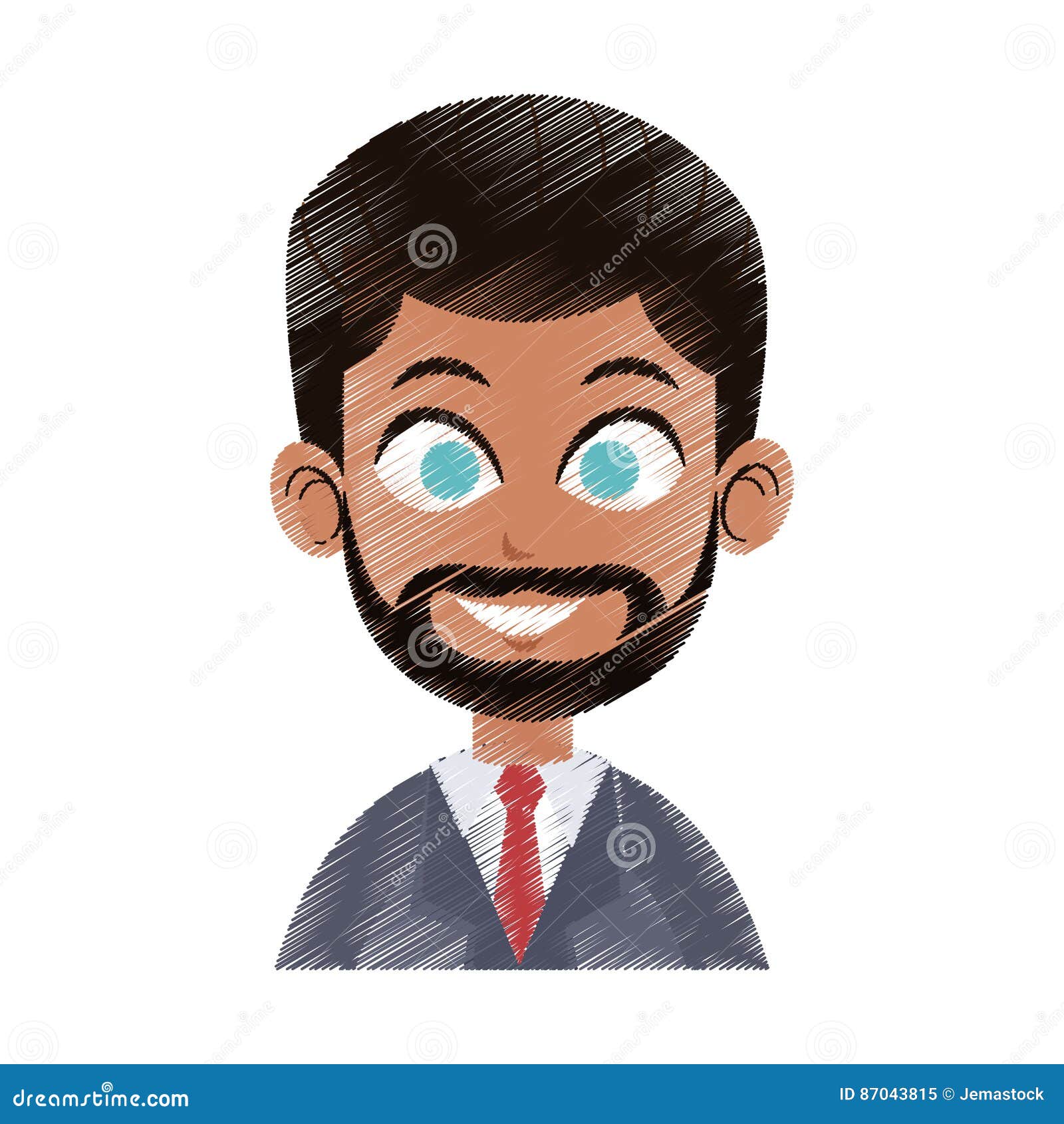 Happy Young Businessman Icon Image Stock Vector - Illustration of ...