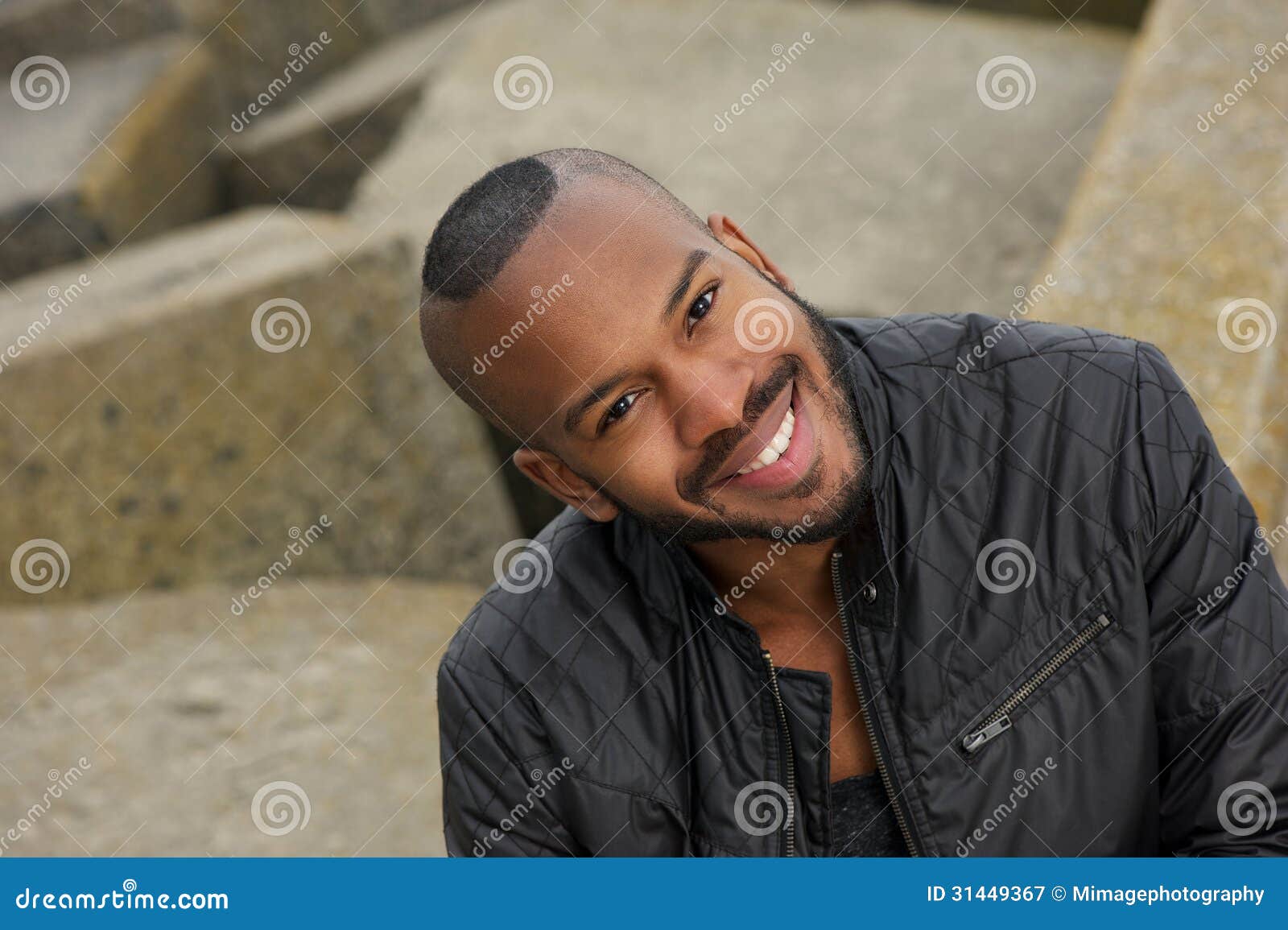 Happy young black man stock image. Image of american - 31449367