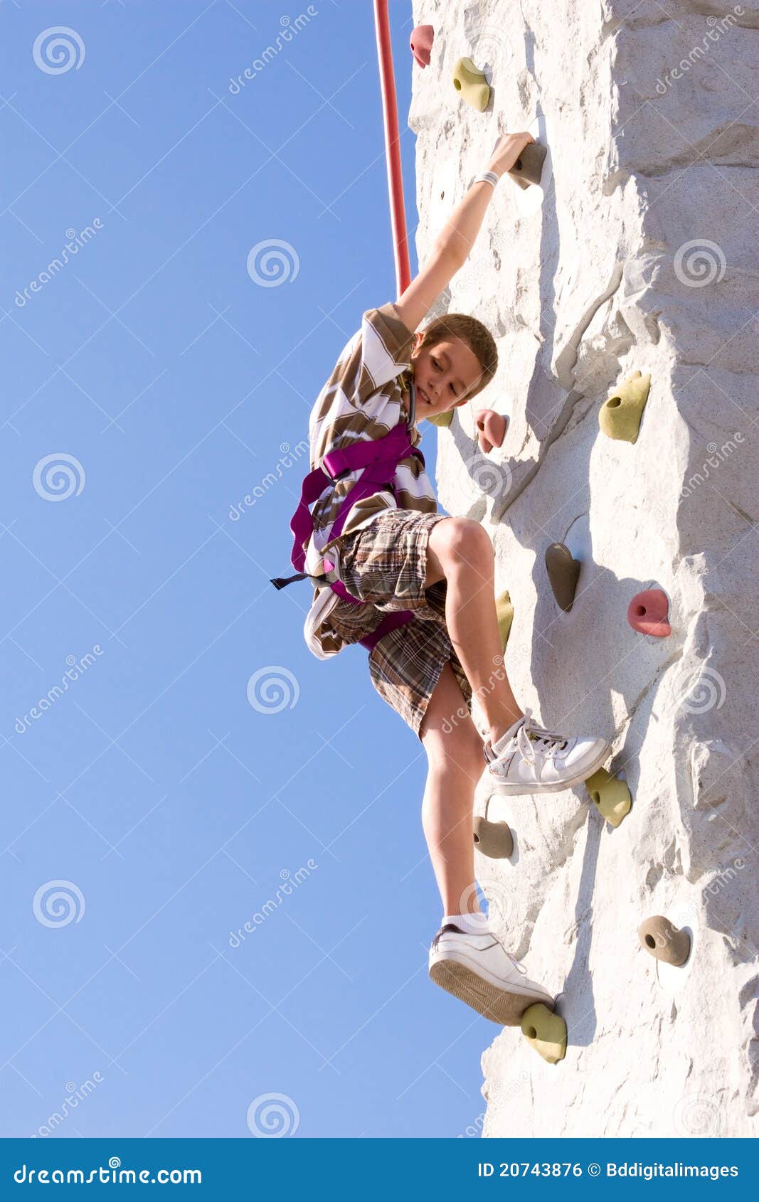 Happy Young Boy Climbing stock photo. Image of male, adventure - 20743876