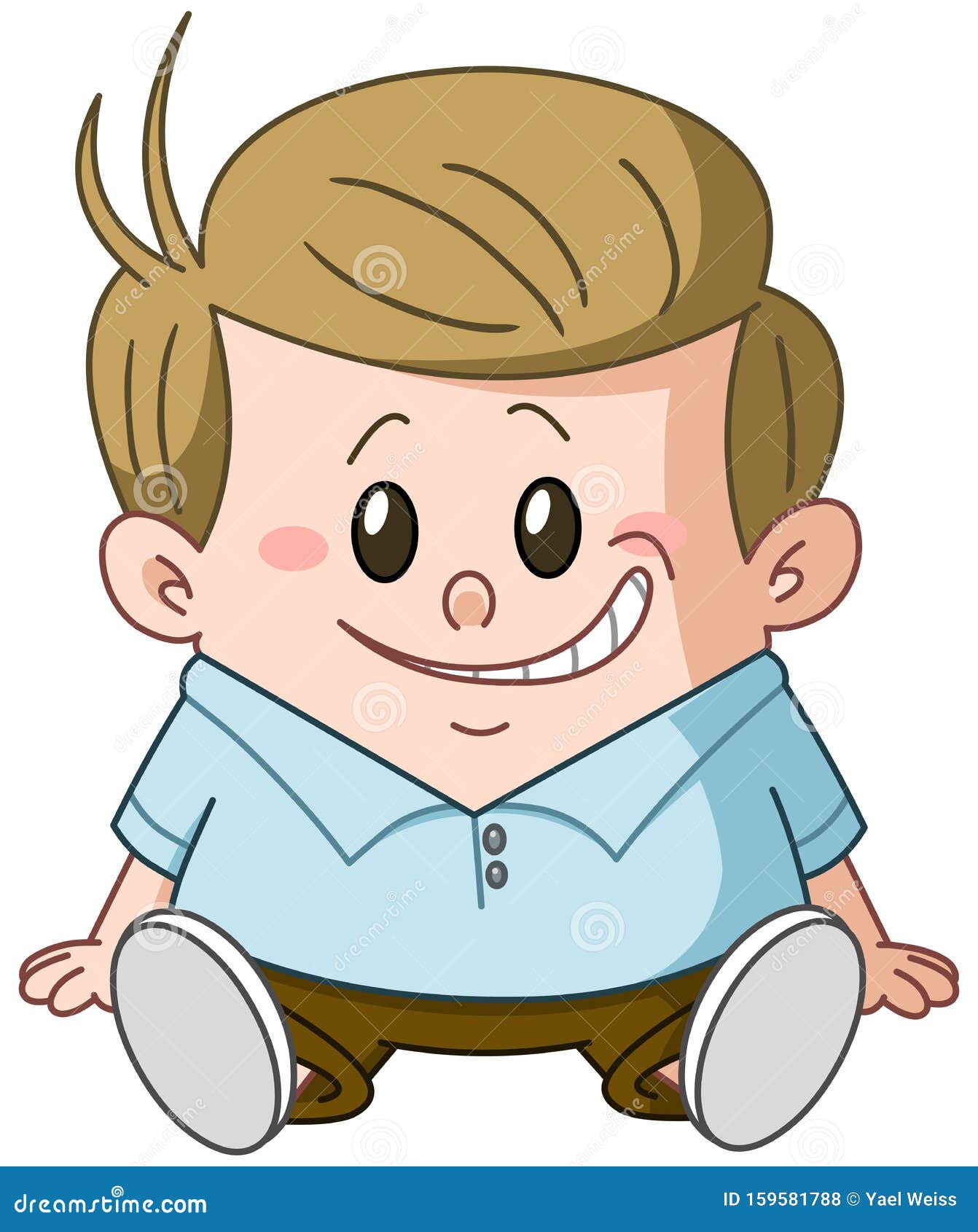 Sitting kid stock vector. Illustration of happy, cute - 159581788