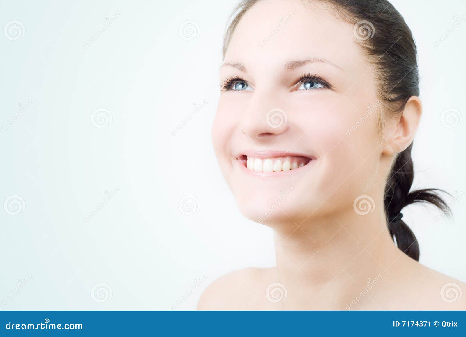 Happy young brunette. stock image. Image of cute, enjoyment - 7174371