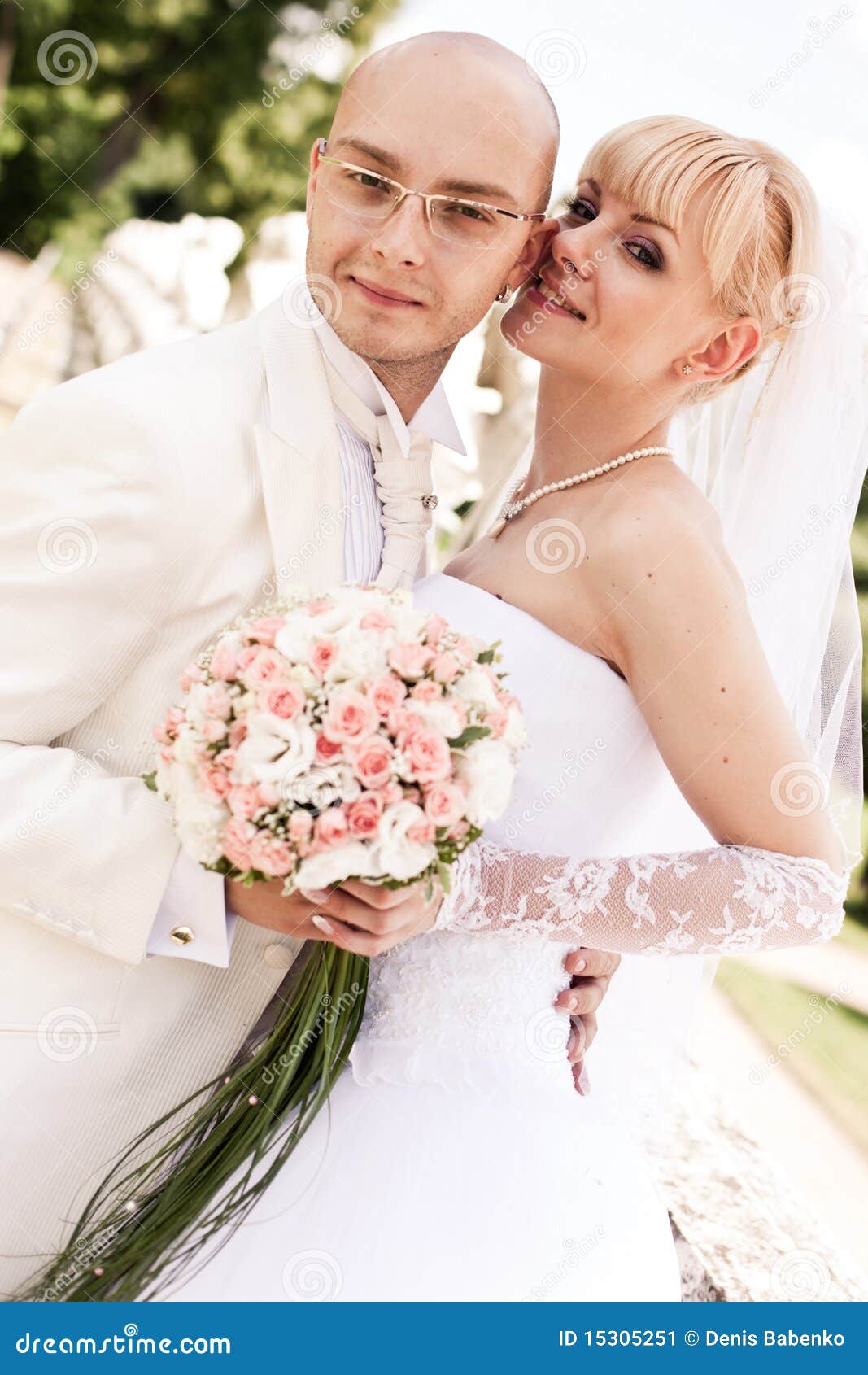 Happy Young Couple of Bride and Groom Stock Image - Image of expression ...