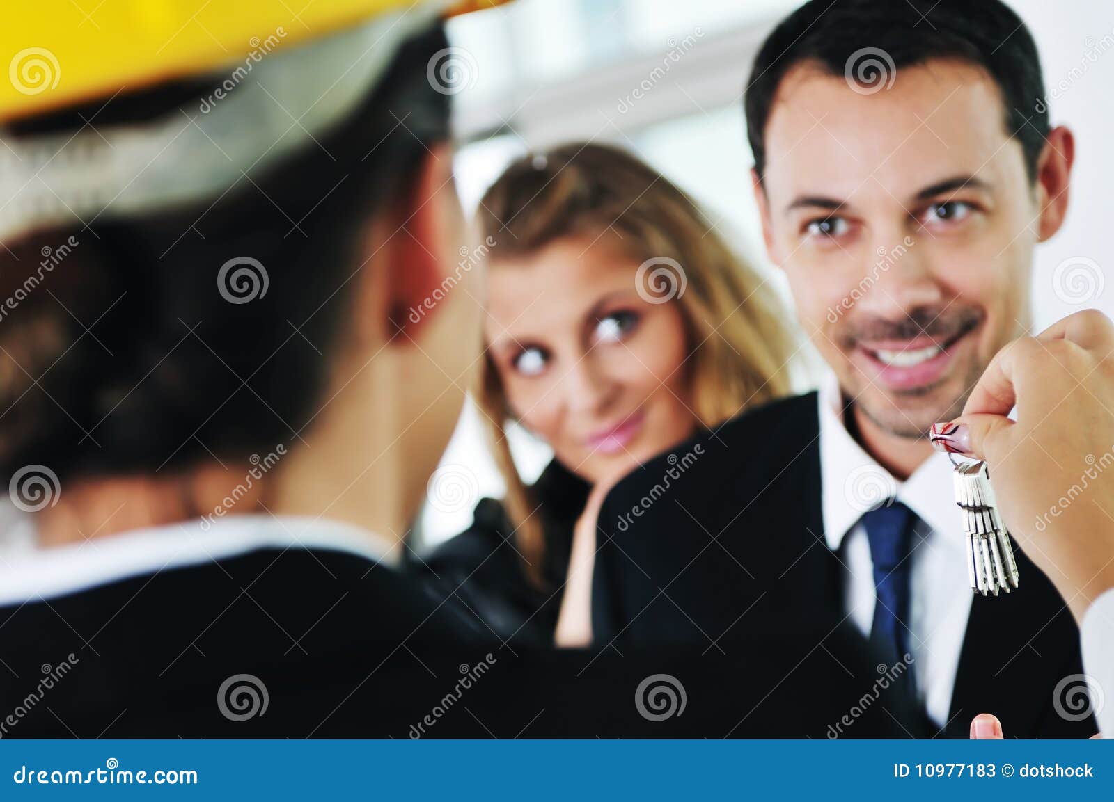 Happy Young Couple Buying Home Stock Image - Image of broker, people ...