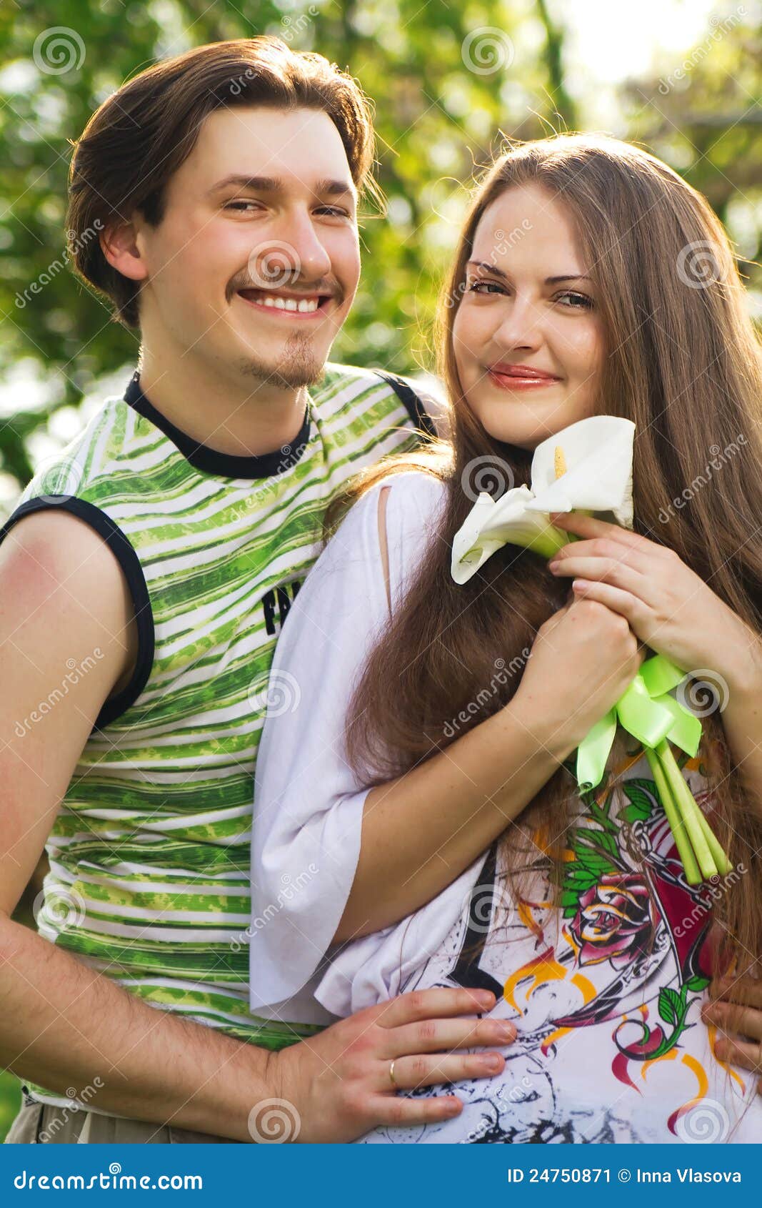 Happy Young Couple Having Fun Outdoor Stock Image - Image of happiness ...