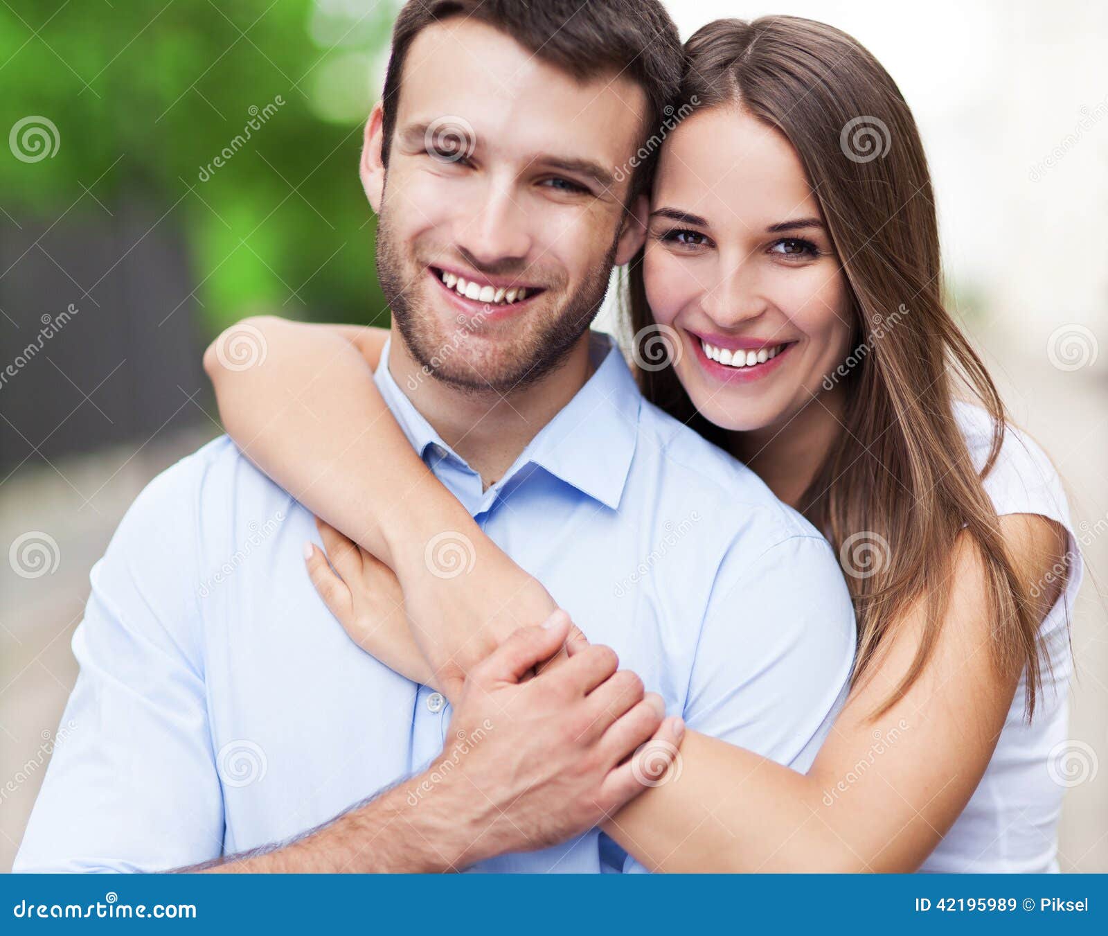 Happy young couple stock image. Image of time, affectionate - 42195989