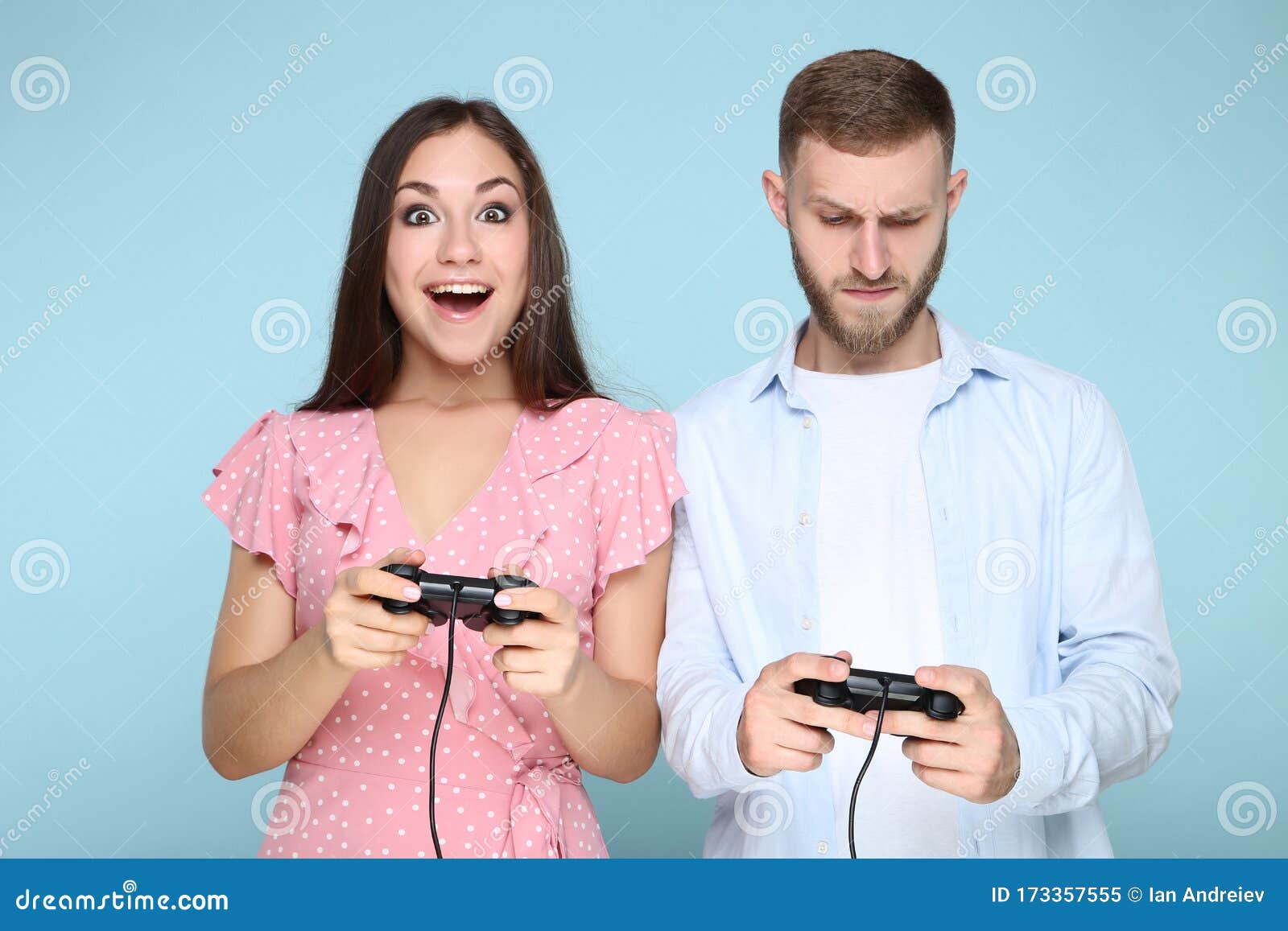 Young Couple Playing Computer Game Stock Image - Image of couple ...