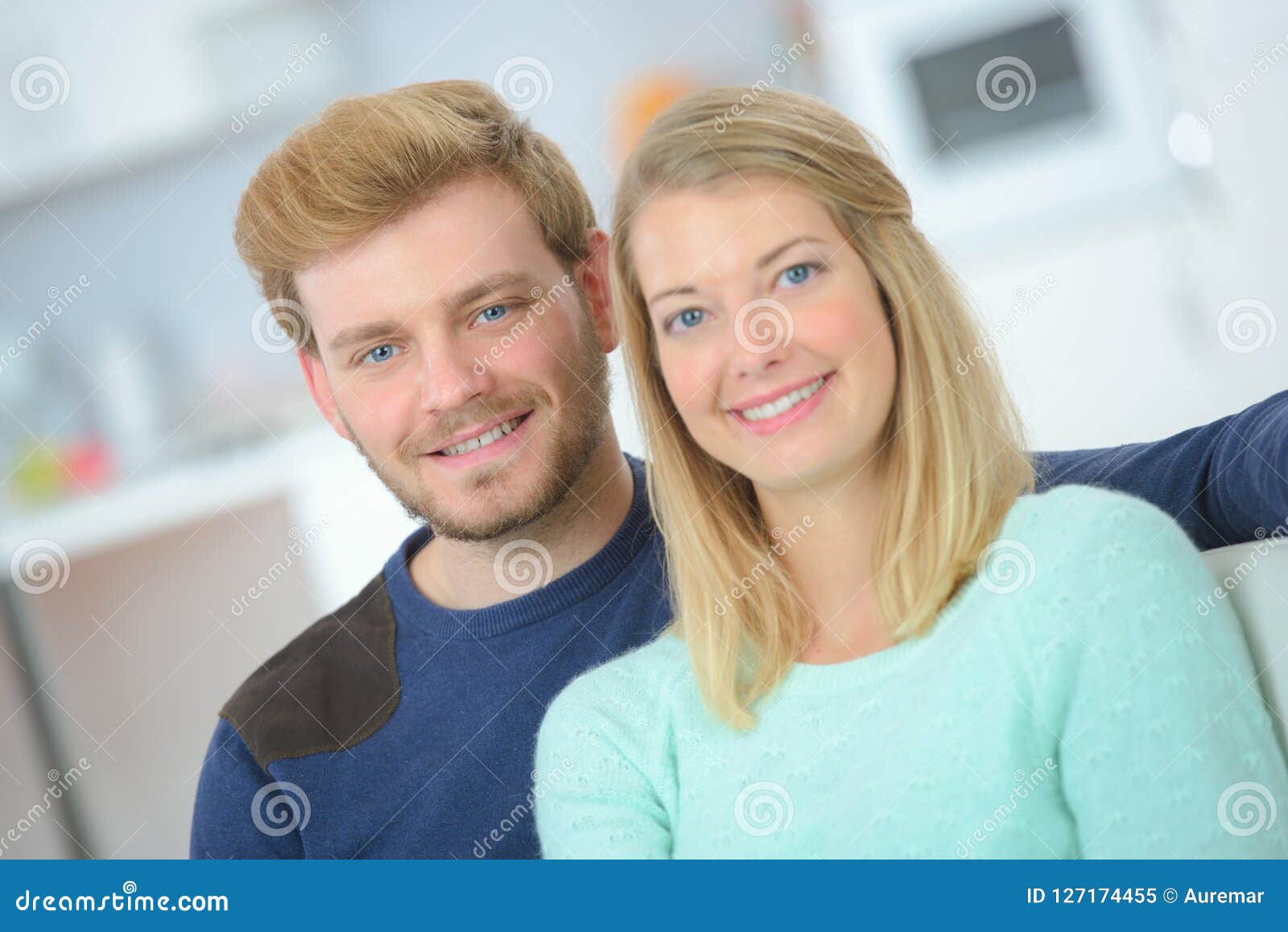 Happy Young Couple in Their First Home Stock Image - Image of caucasian ...