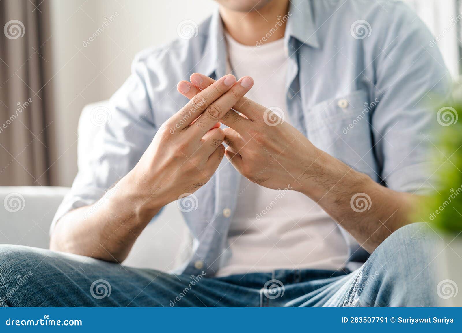 Happy Young Deaf Man Using Sign Language To Communicate with Other ...