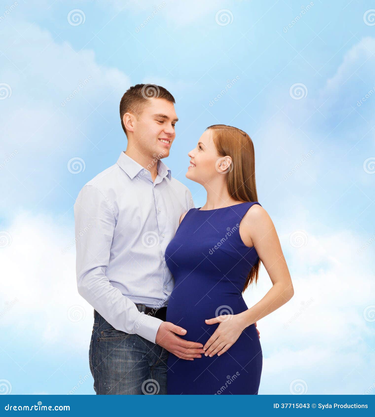 Happy Young Family Expecting Child Stock Image - Image of happiness ...