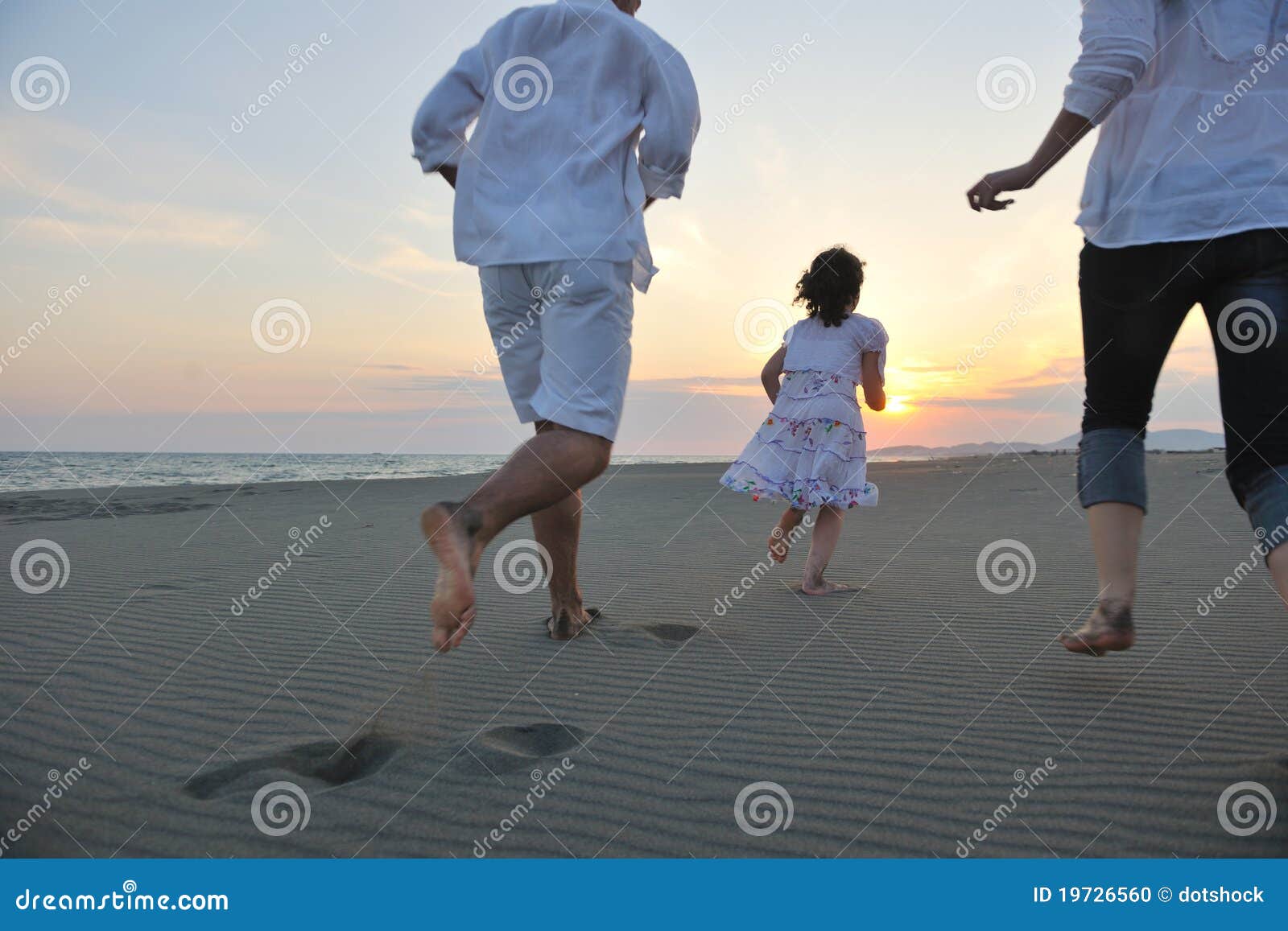 Happy Young Family Have Fun on Beach Stock Photo - Image of happy ...