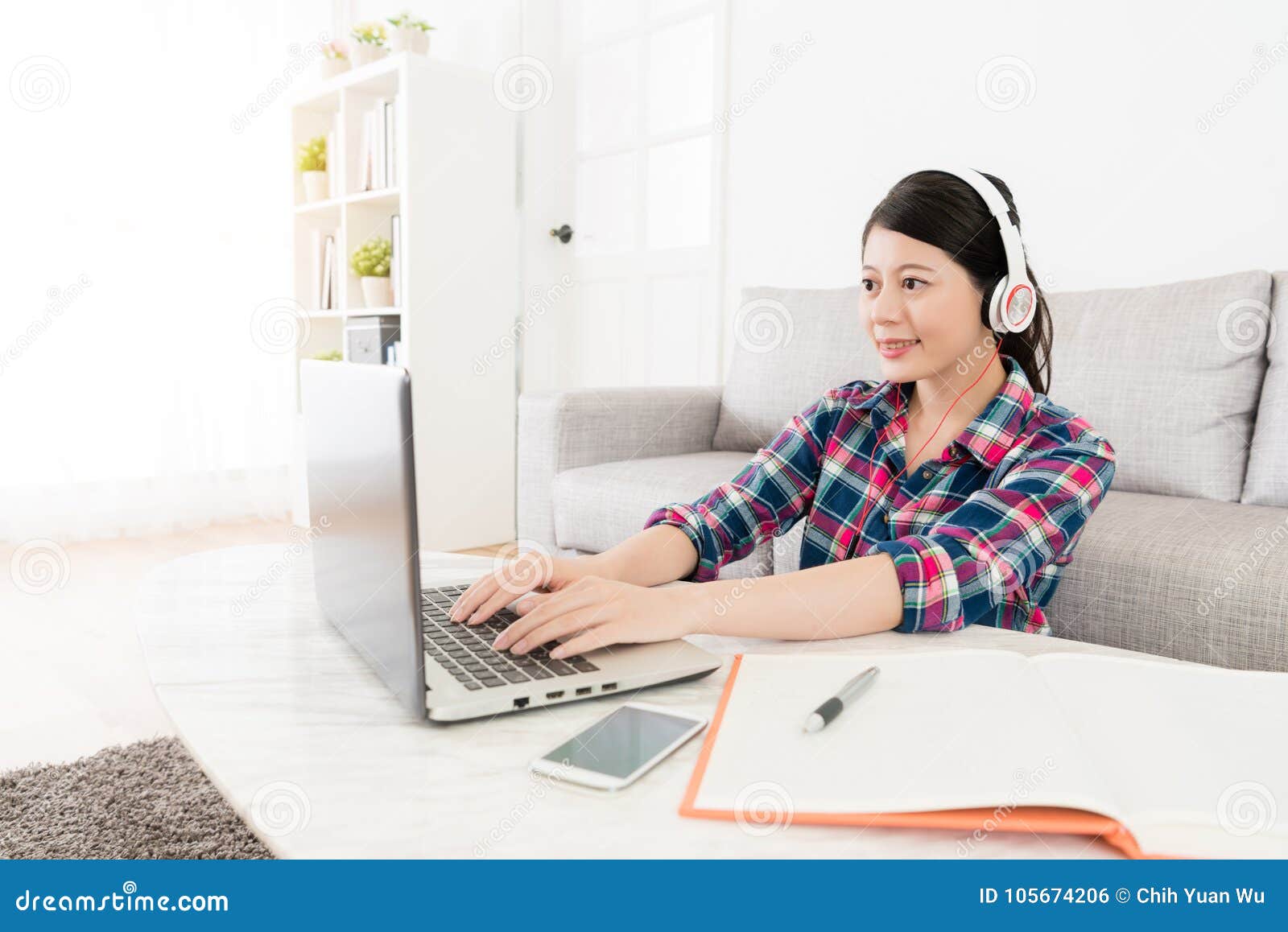 Female University Student Typing Mobile Computer Stock Photo - Image of ...