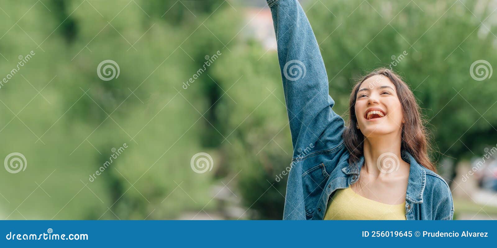 Young Girl Expressing Joy and Fun Stock Image - Image of outdoors ...