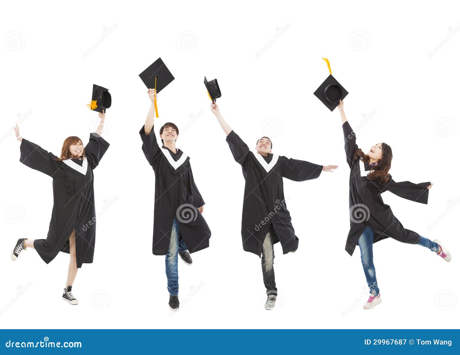 Young Graduate Students Group Stock Image - Image of pretty, graduate ...