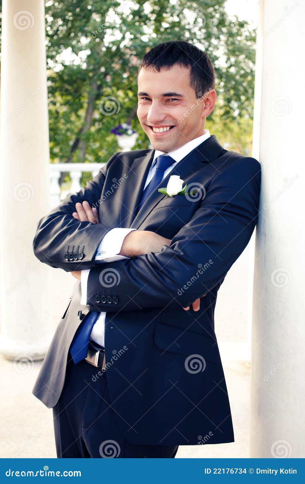 Happy young groom stock photo. Image of gorgeous, person - 22176734