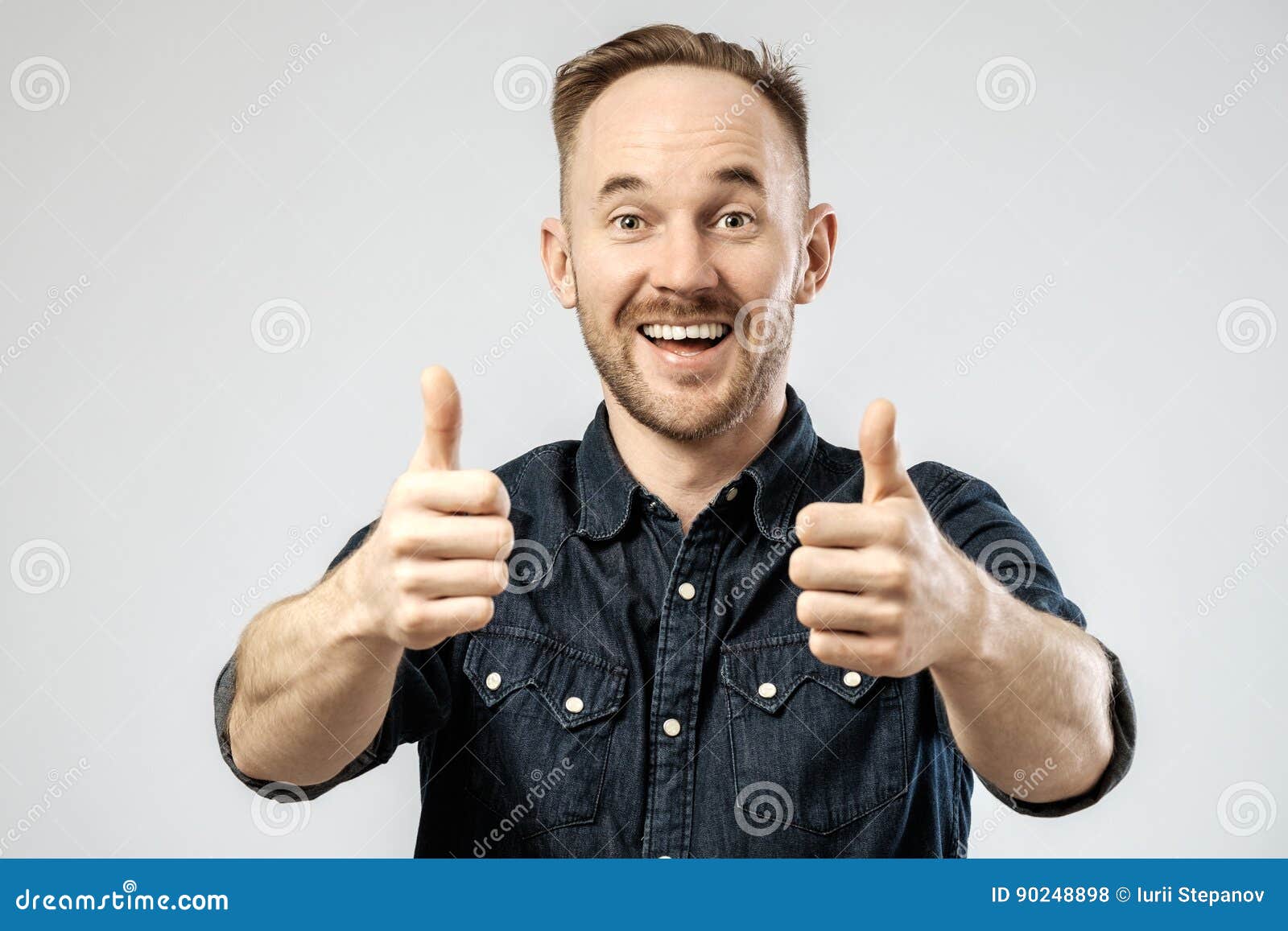 Happy Young Handsome Man Gesturing Stock Photo - Image of concept ...