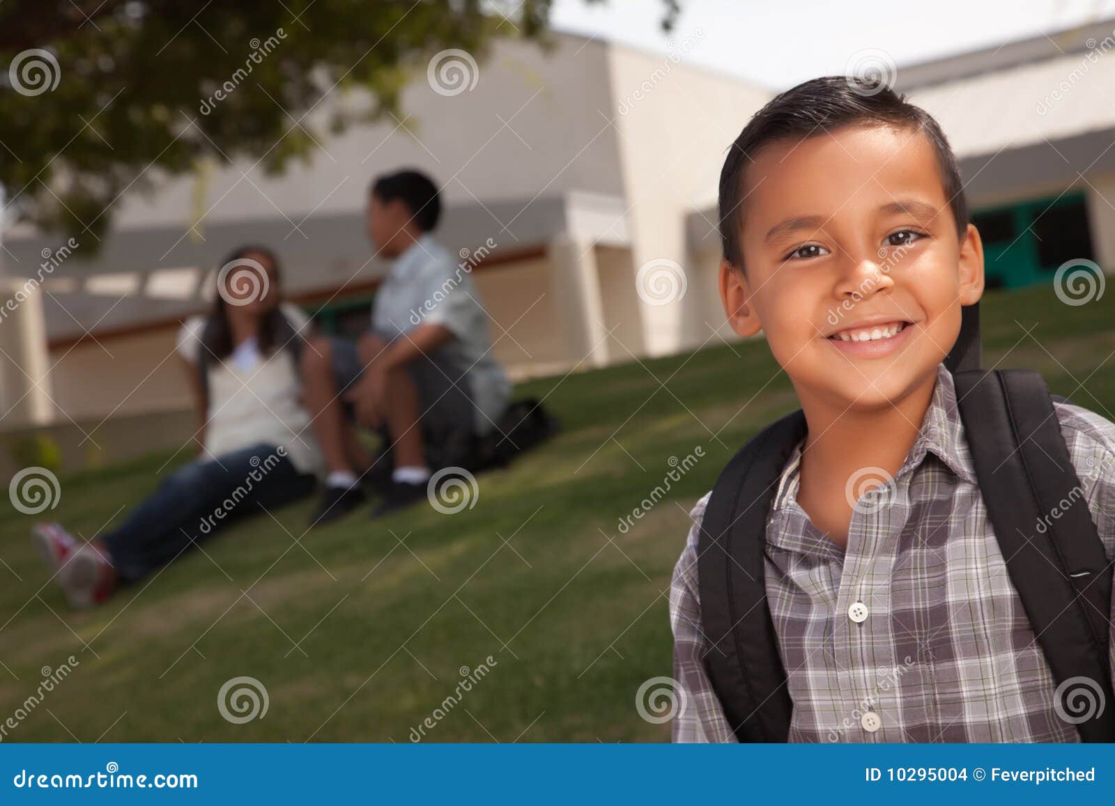 Happy Young Hispanic Boy Ready for School Stock Photo - Image of teen ...