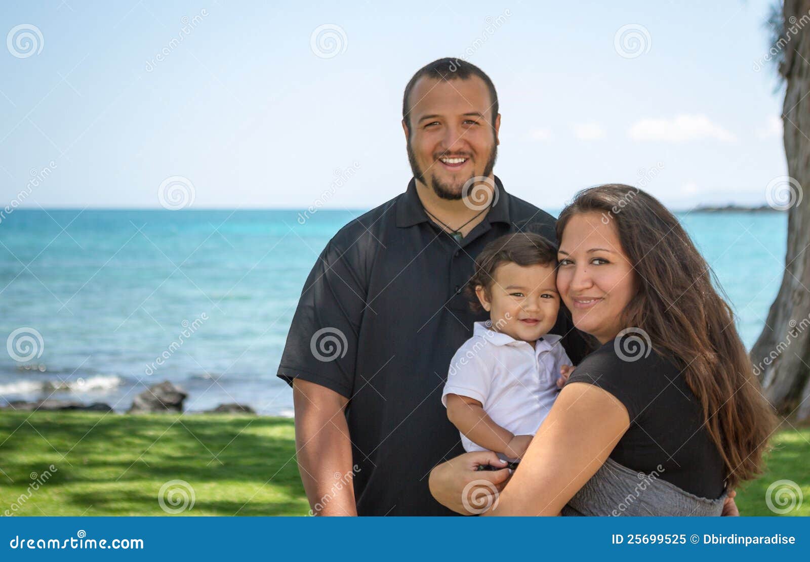 Happy, Young Island Family stock image. Image of child - 25699525