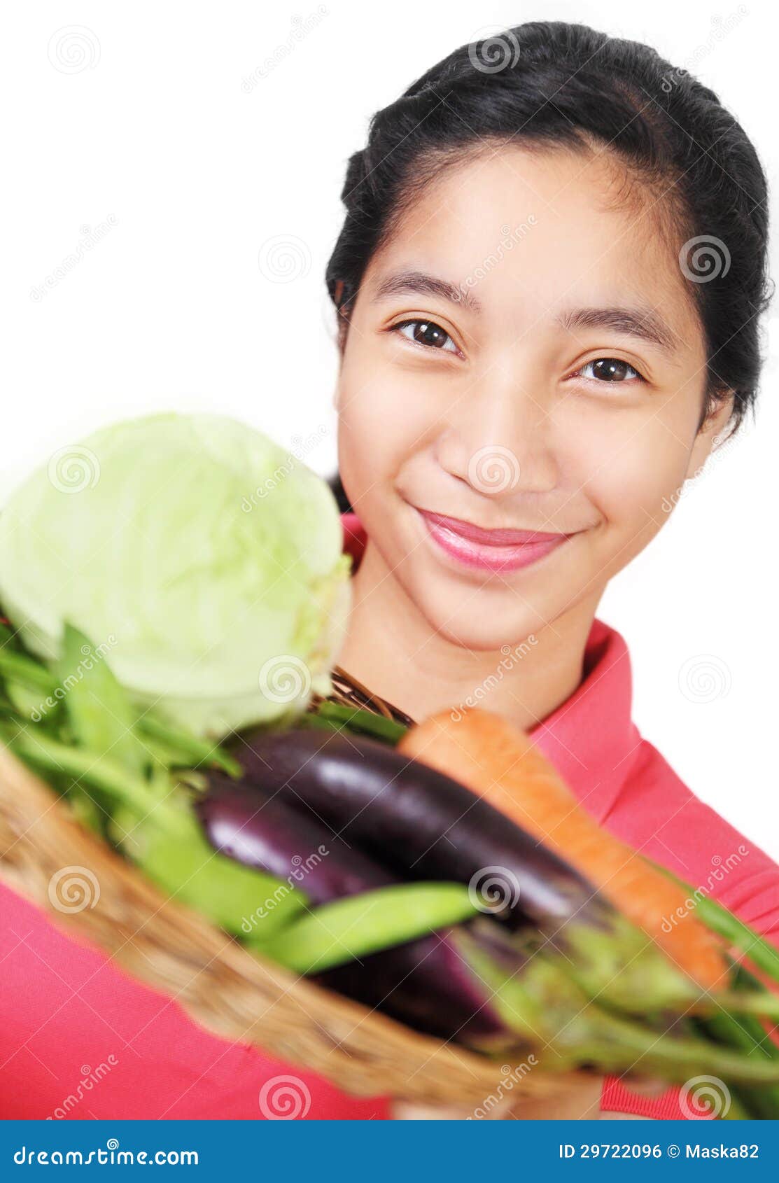 Lady and Vegetables stock photo. Image of person, woman - 29722096