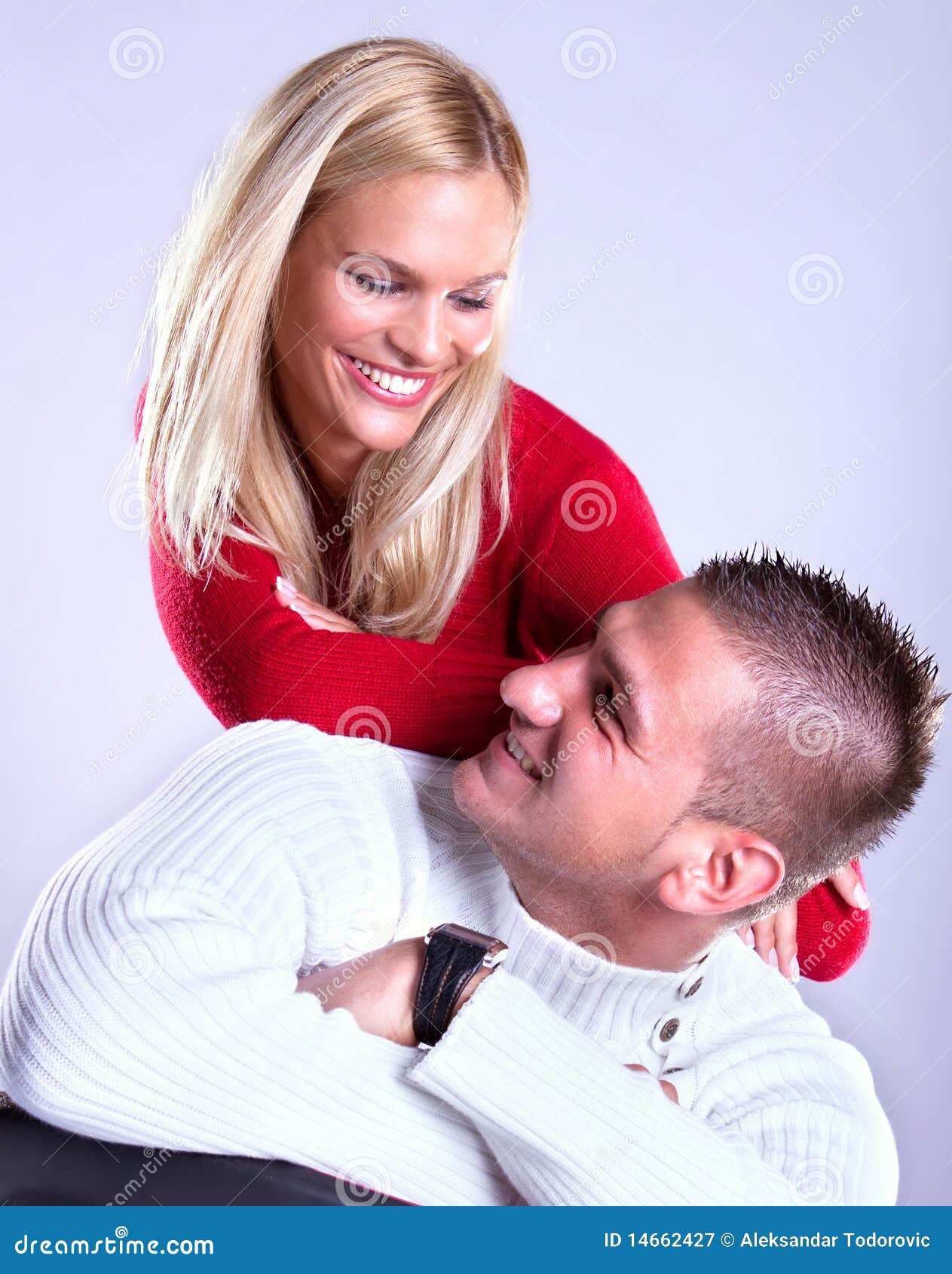 Happy Young Loving Couple Smile Stock Image - Image of enjoy, male ...