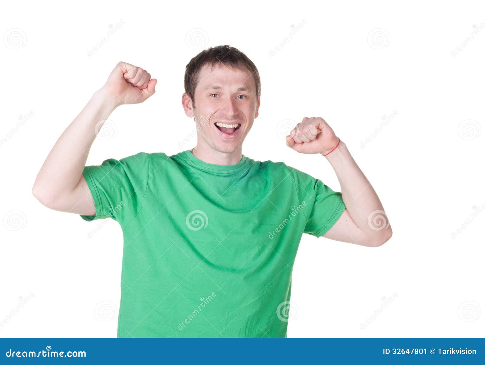 Happy Young Man Celebrating Success Stock Image - Image of masculine ...