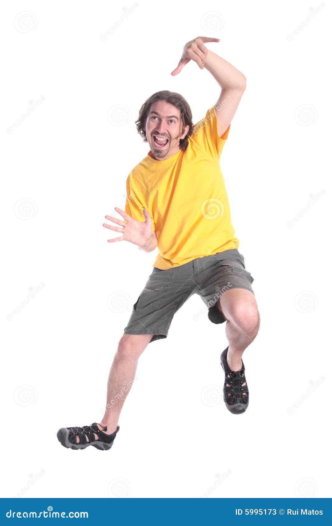 Happy young man dancing stock image. Image of body, gesturing - 5995173
