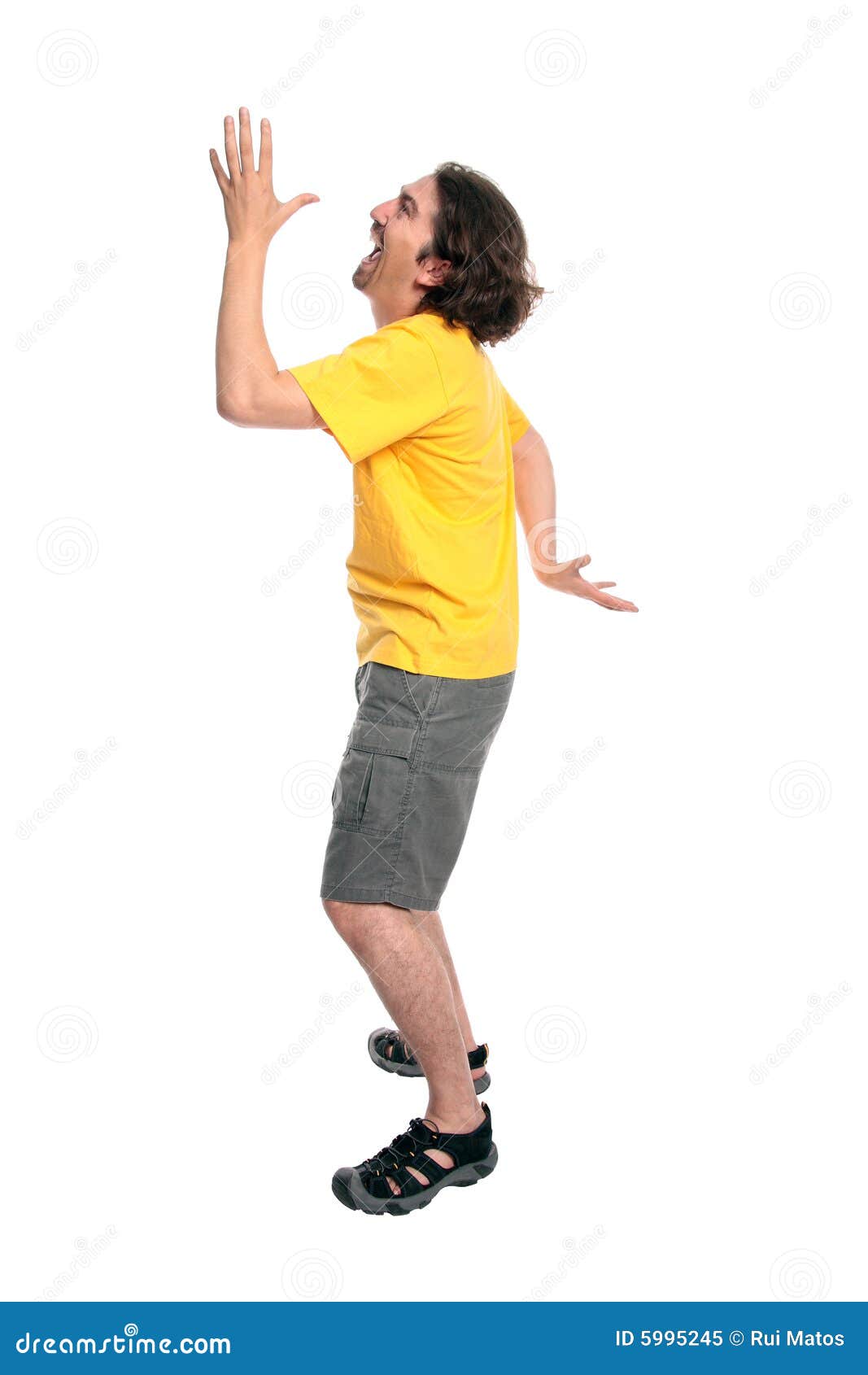 Happy young man dancing stock image. Image of crazy, freedom - 5995245