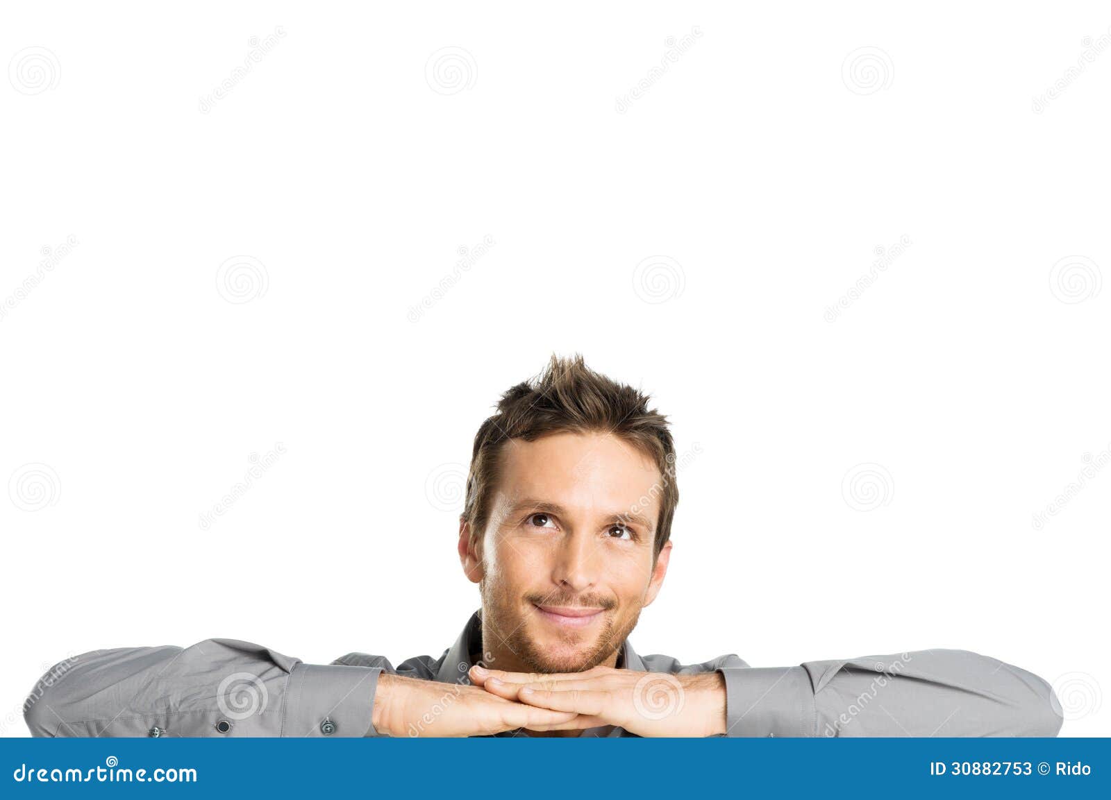 Happy Young Man Dreaming stock image. Image of daydreaming - 30882753