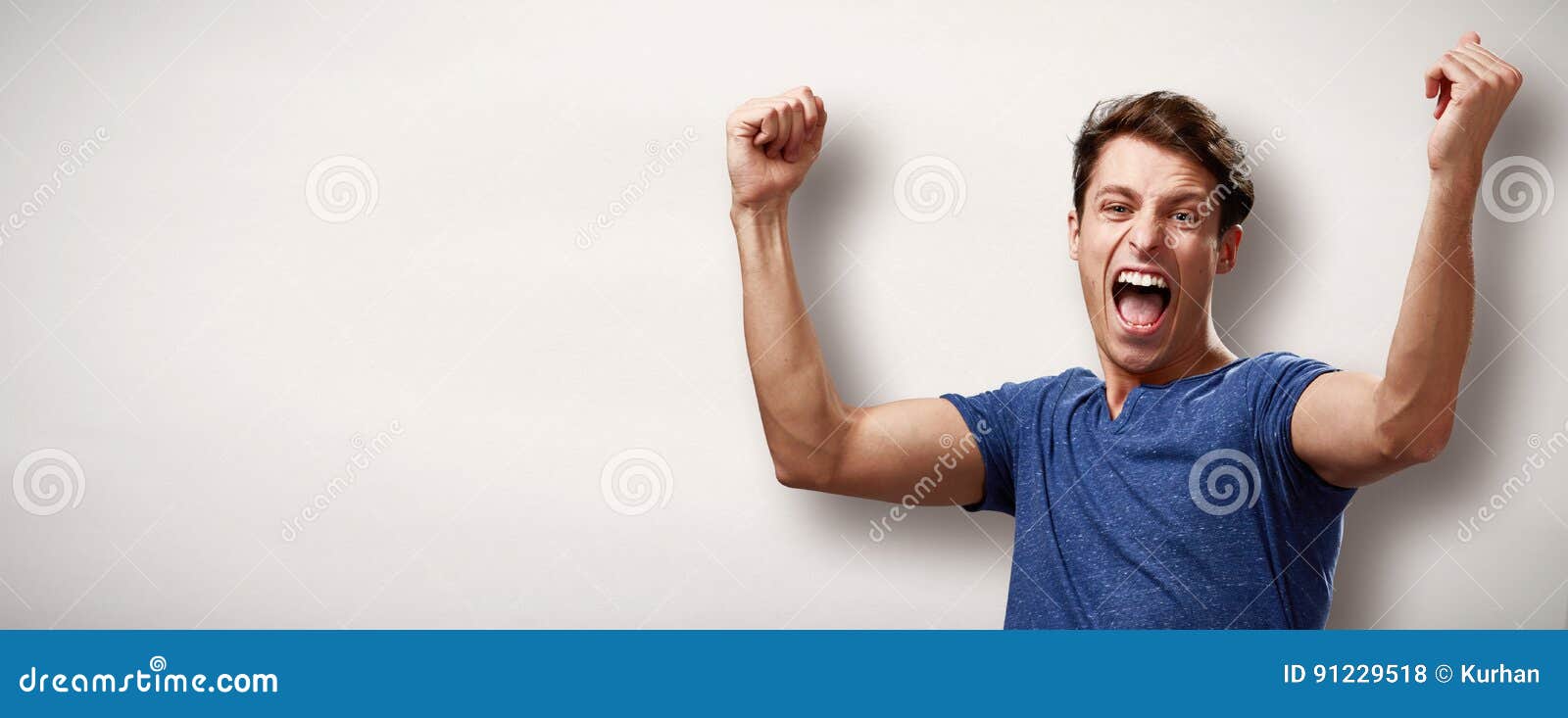 Happy young man stock photo. Image of gesture, male, gladness - 91229518