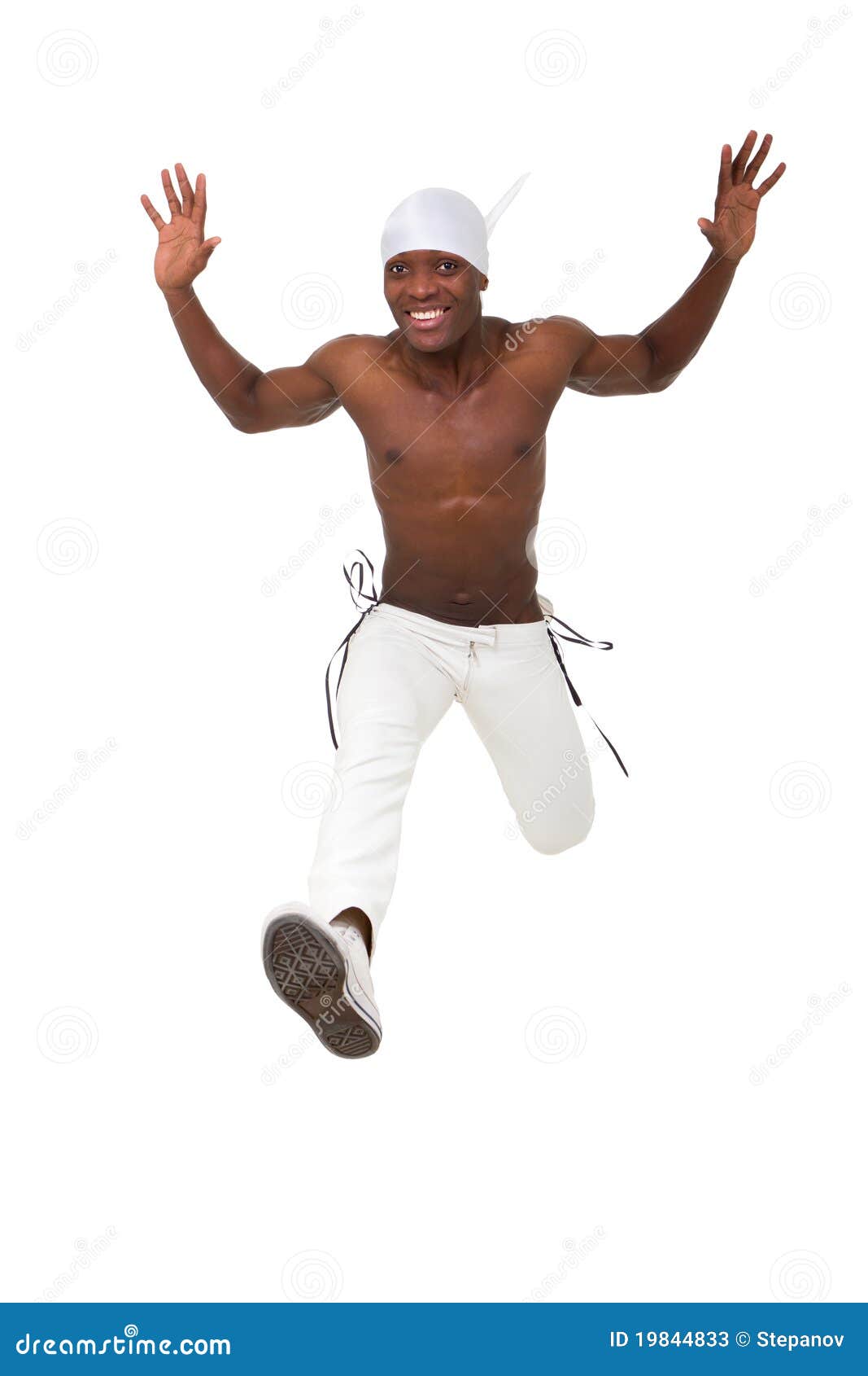 Happy young man jumping stock image. Image of handsome - 19844833