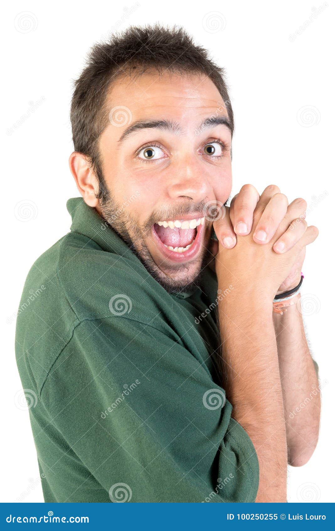 Young man expressions stock image. Image of mood, isolated - 100250255