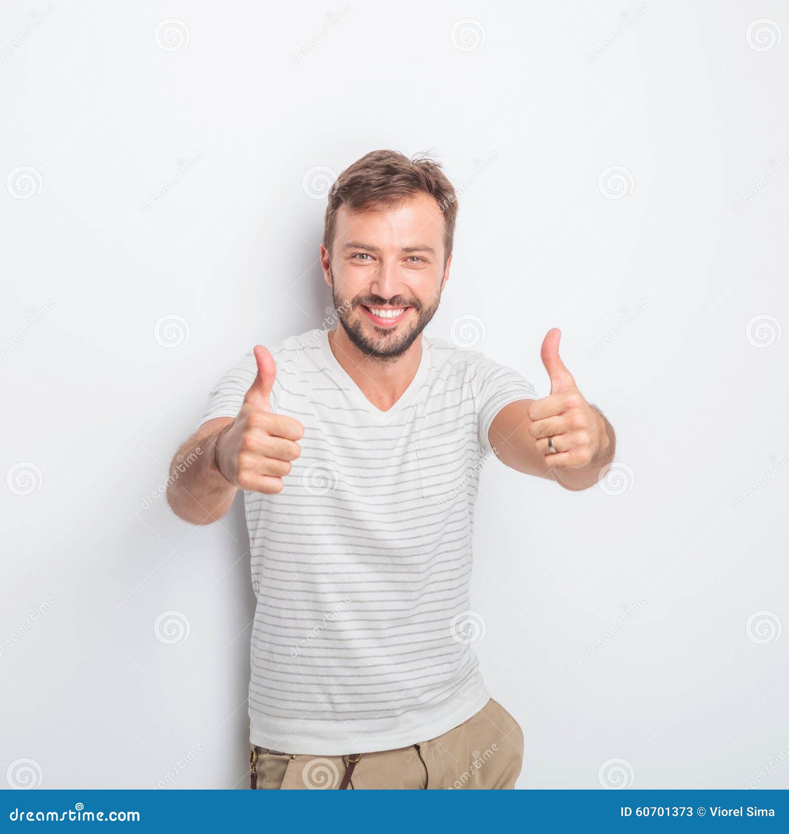 Happy Young Man Making the Ok Hand Sign Stock Image - Image of look ...