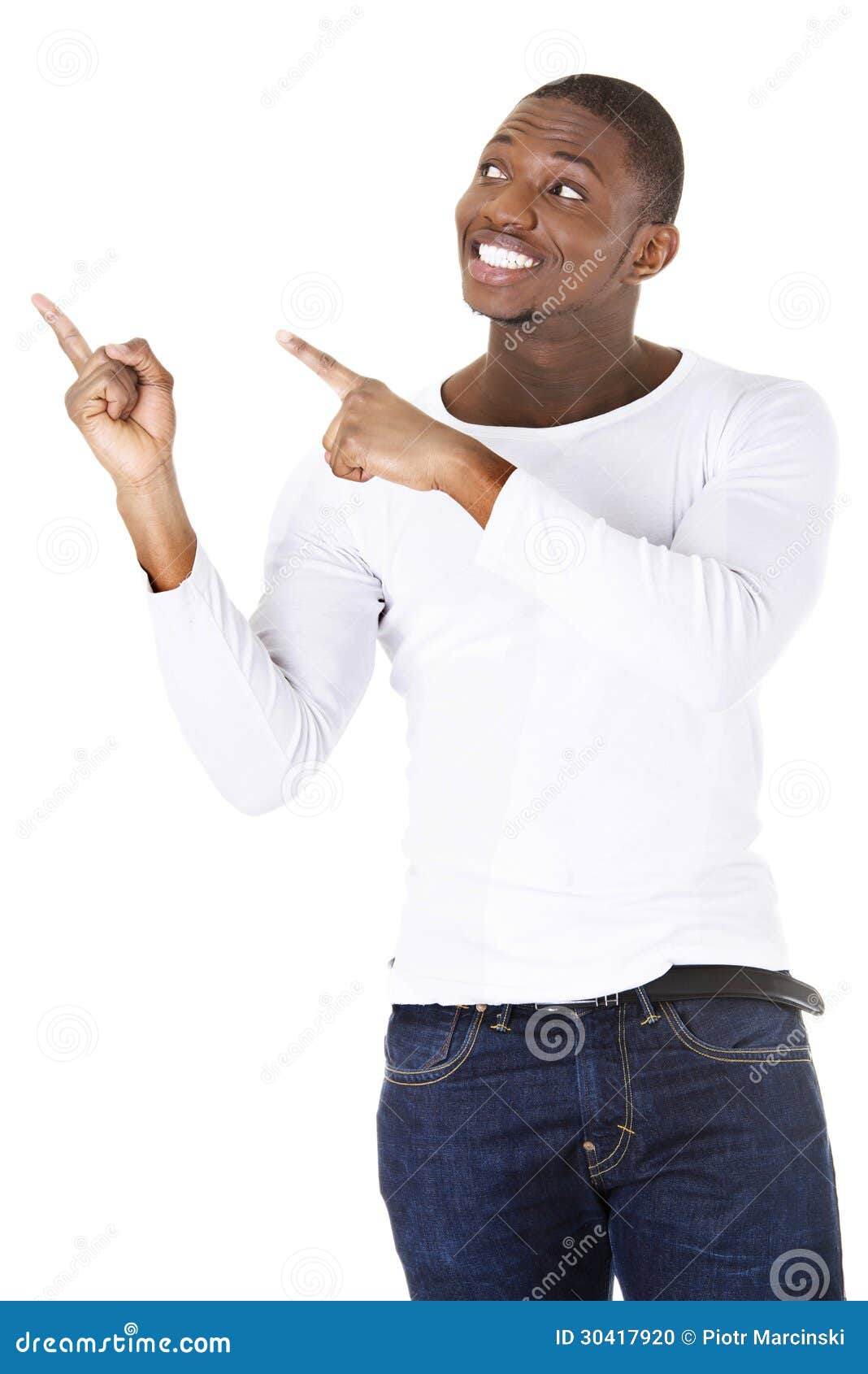 Happy Young Man Pointing at Something Stock Photo - Image of confident ... Happy Young Man Pointing at Something Stock Photo - Image of confident ...