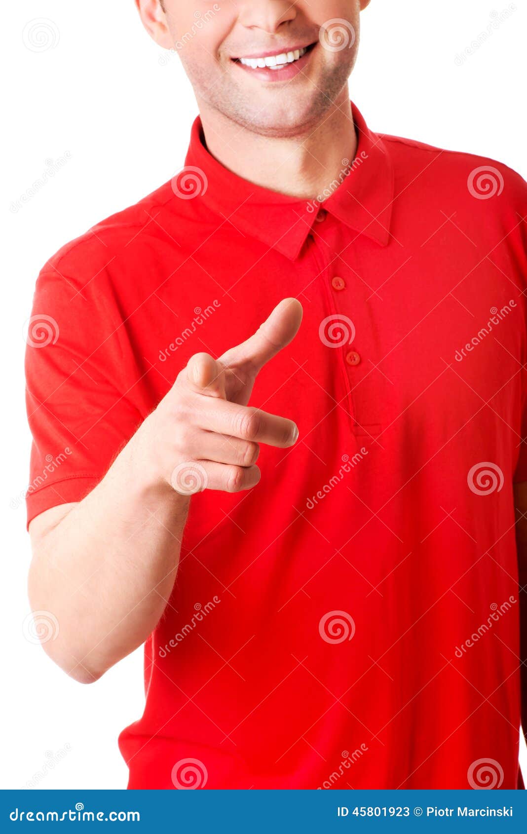 Happy Young Man Pointing You Stock Image - Image of shirt, point: 45801923