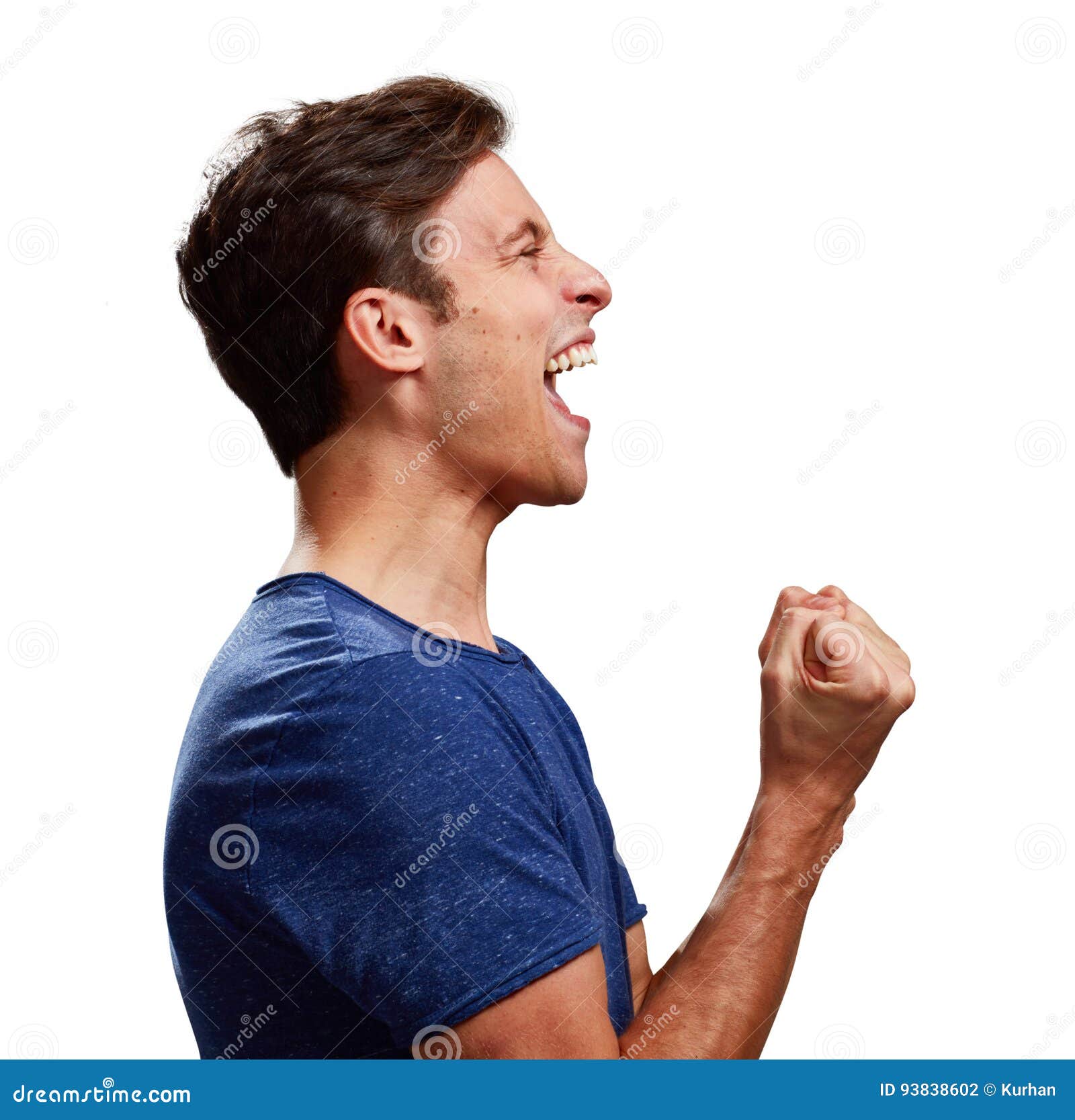 Happy young man profile stock photo. Image of fortunate - 93838602